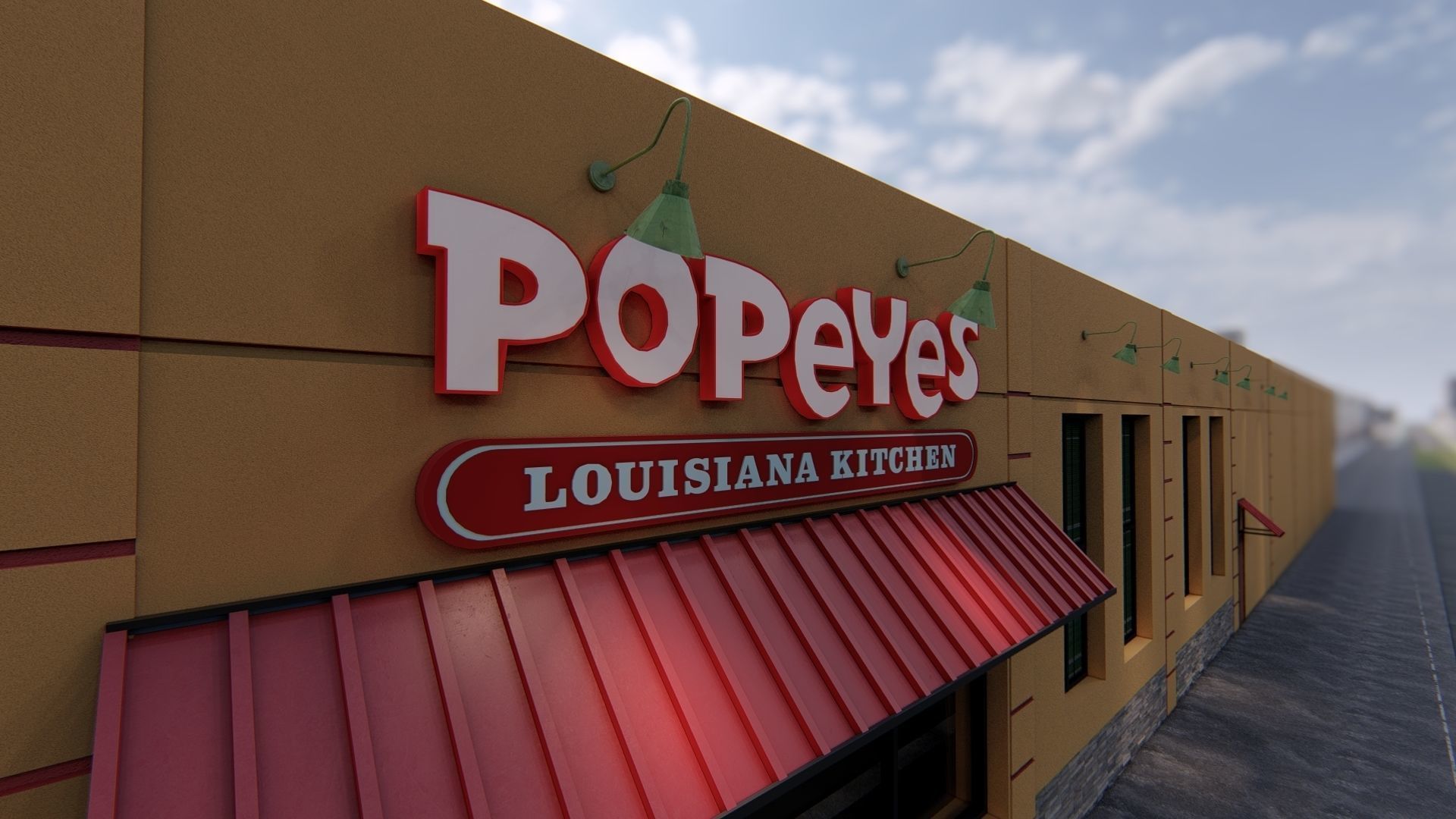 POPEYES Louisiana Kitchen logo 3D model | CGTrader