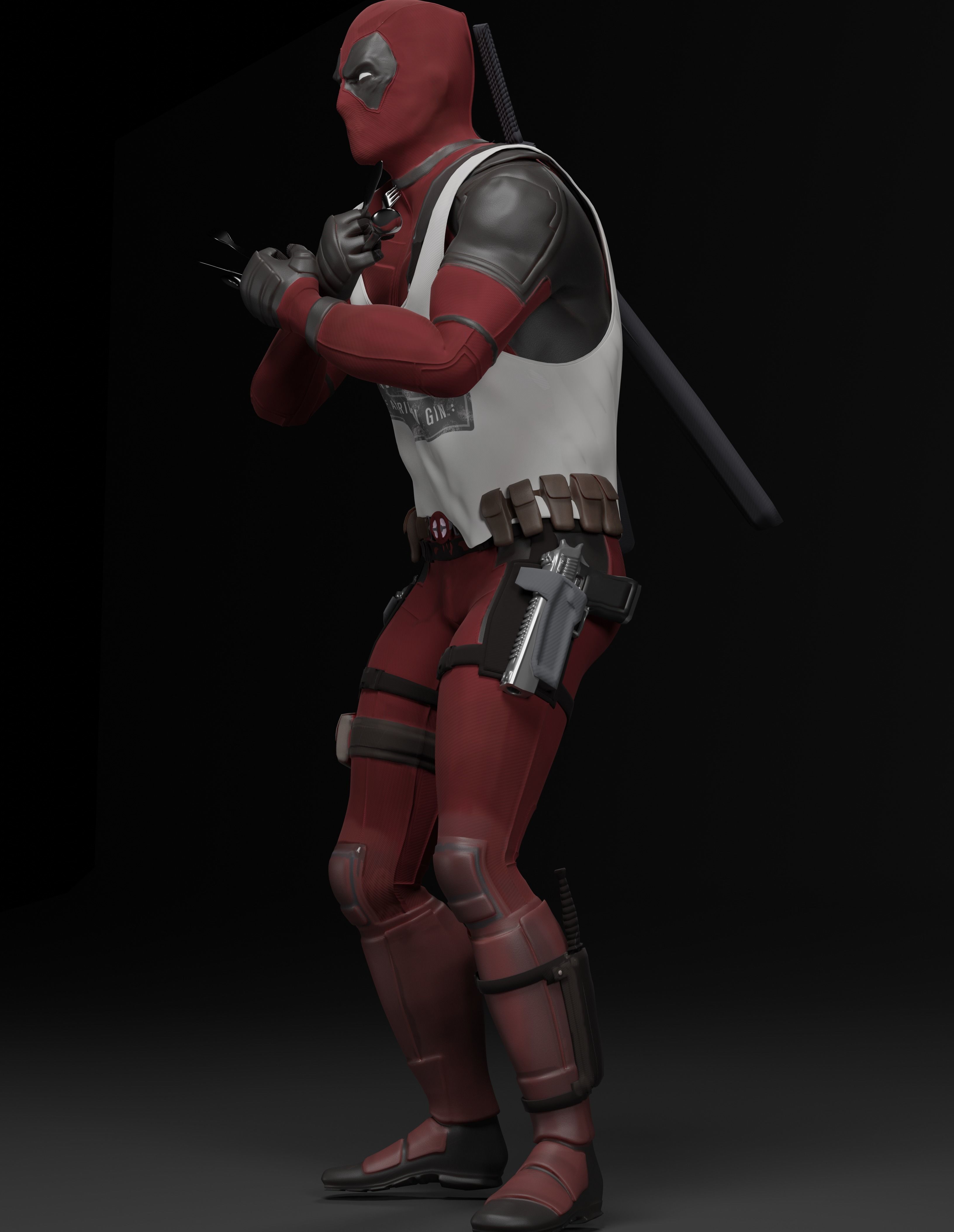 DeadPool wolverine 3D model 3D printable | CGTrader
