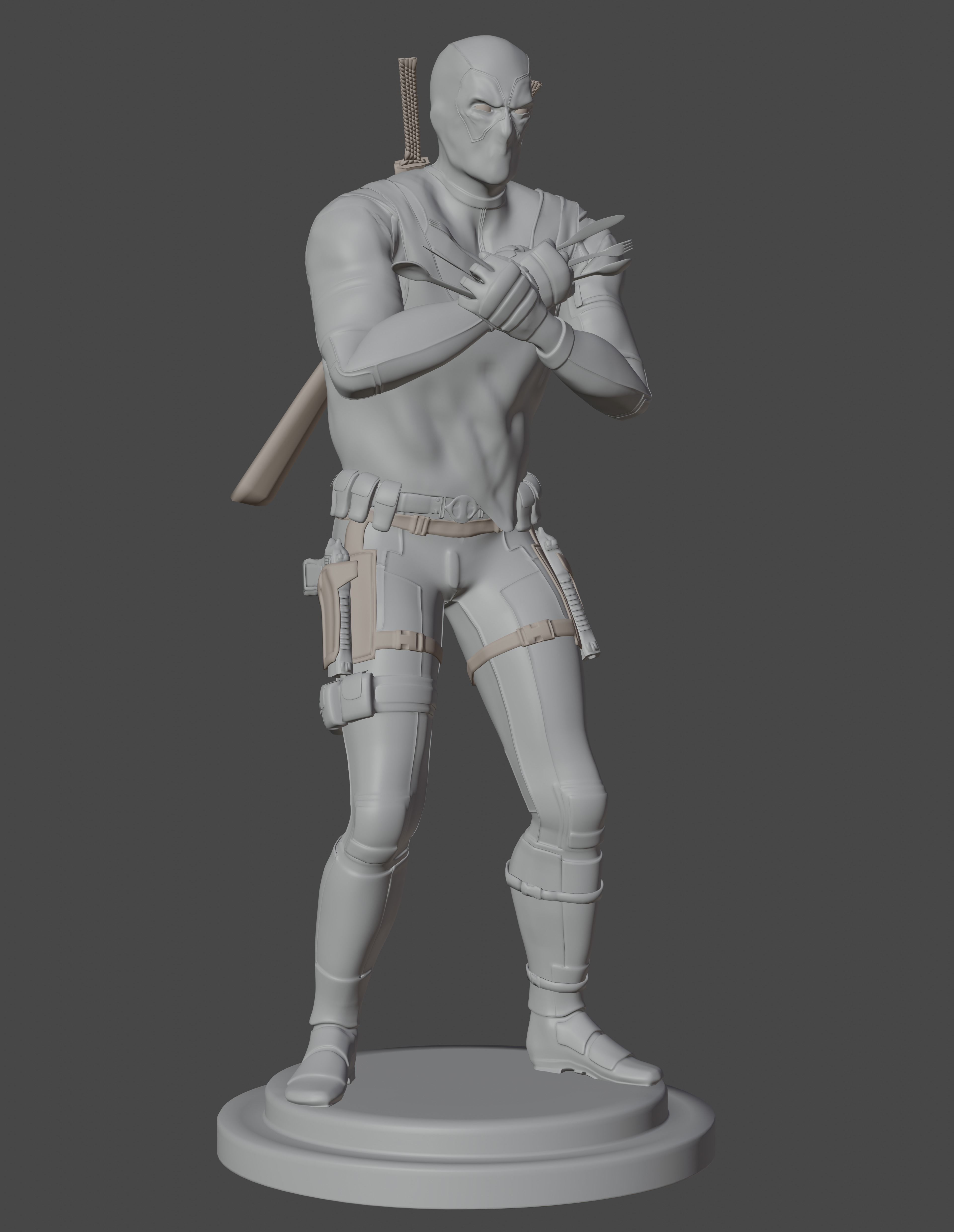 DeadPool wolverine 3D model 3D printable | CGTrader