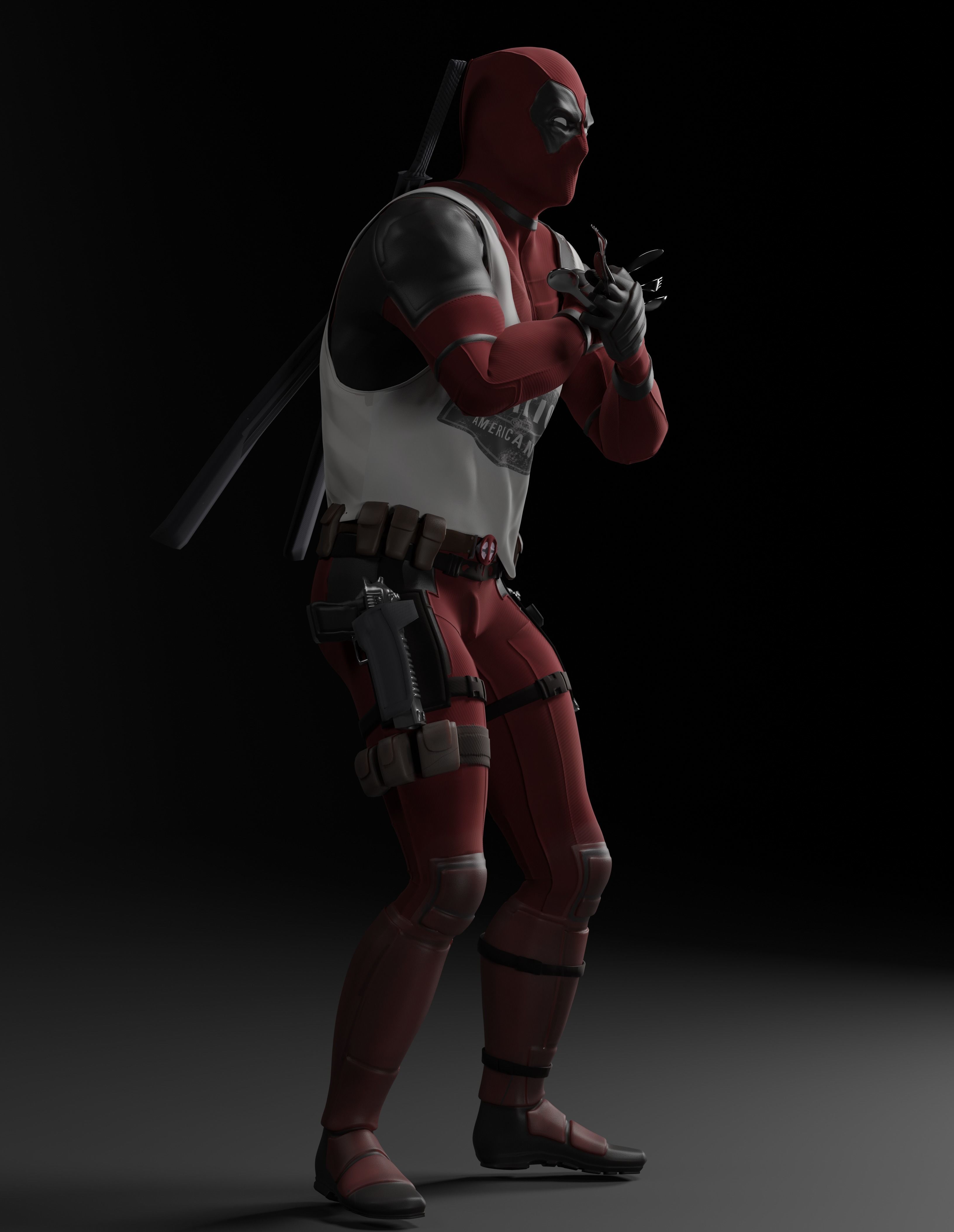 DeadPool wolverine 3D model 3D printable | CGTrader