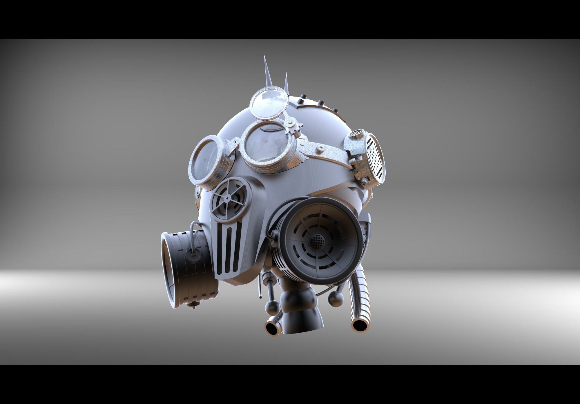steam head 3D Model 3D printable STL 3DM - CGTrader.com