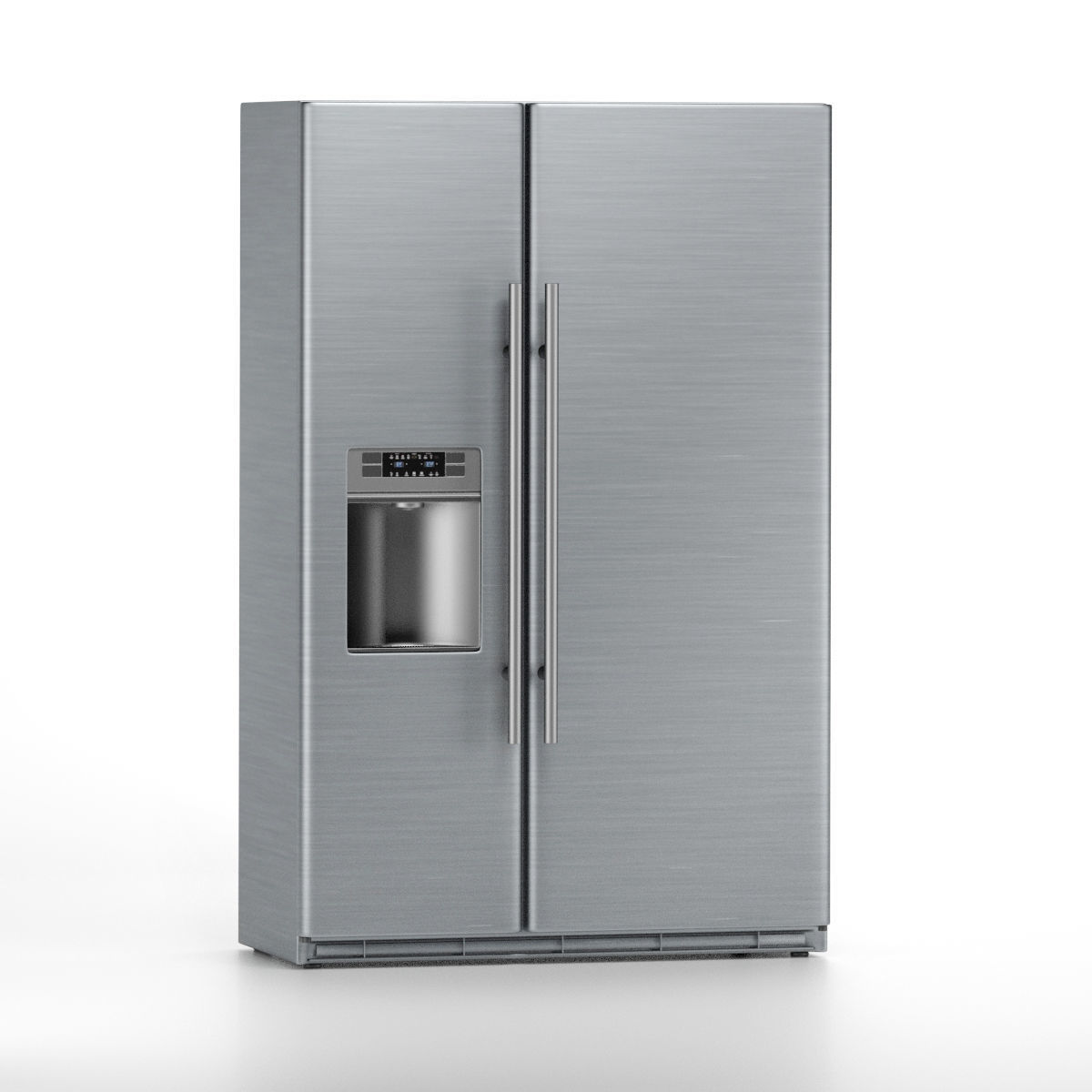 Fridge refrigerator two doors freezer inside outside 3D model | CGTrader