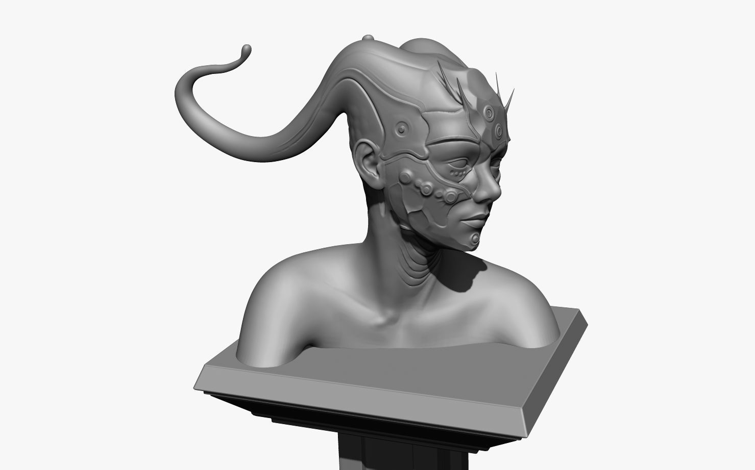 Alien woman 3D model 3D printable | CGTrader