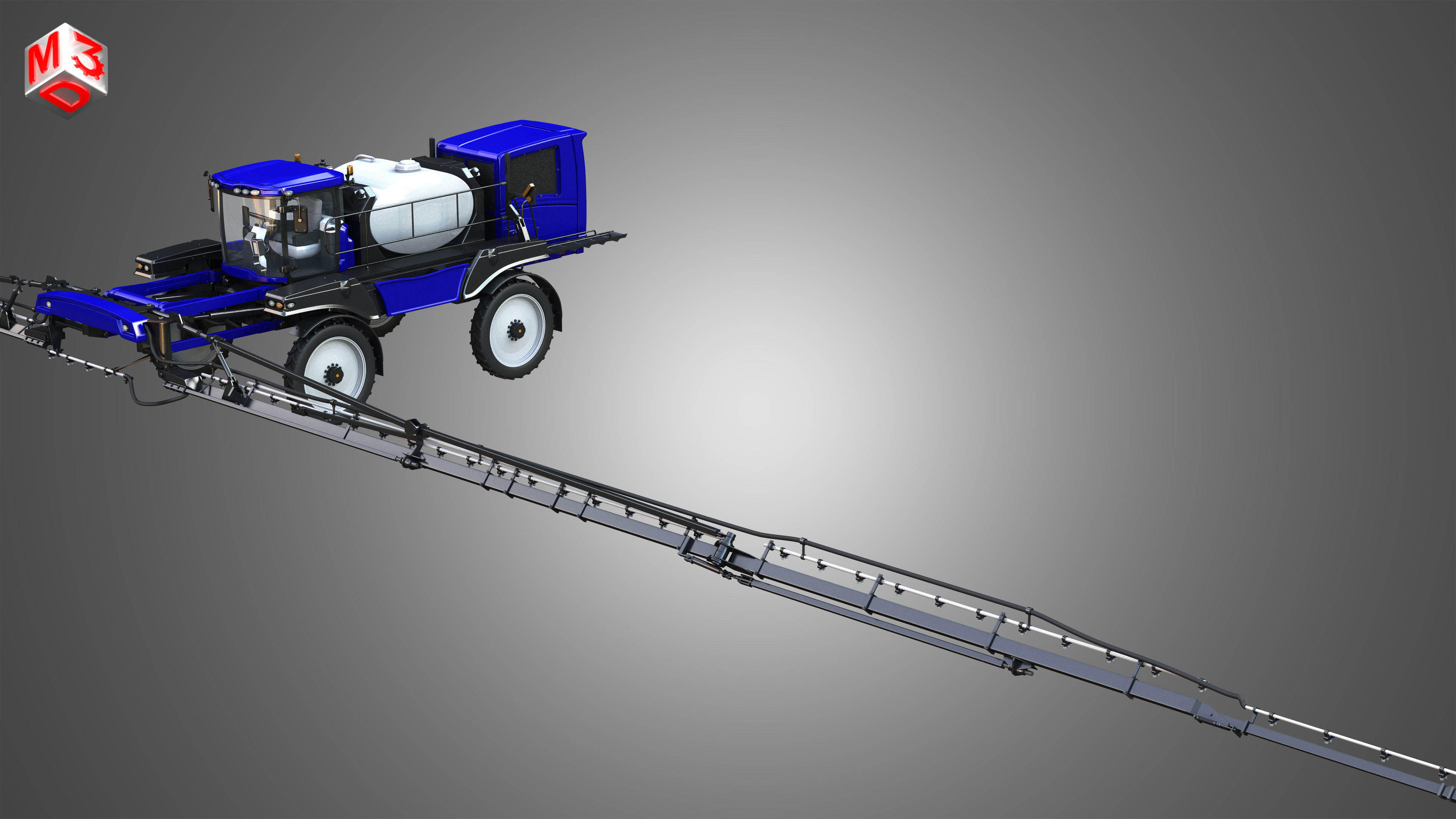Self-propelled Front Boom Sprayer 3D model | CGTrader