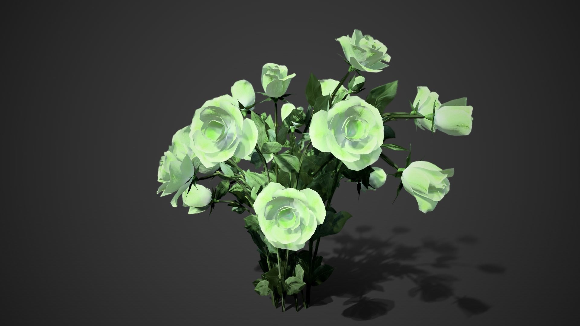 3D model Rose flowers bush green LOD VR / AR / low-poly | CGTrader