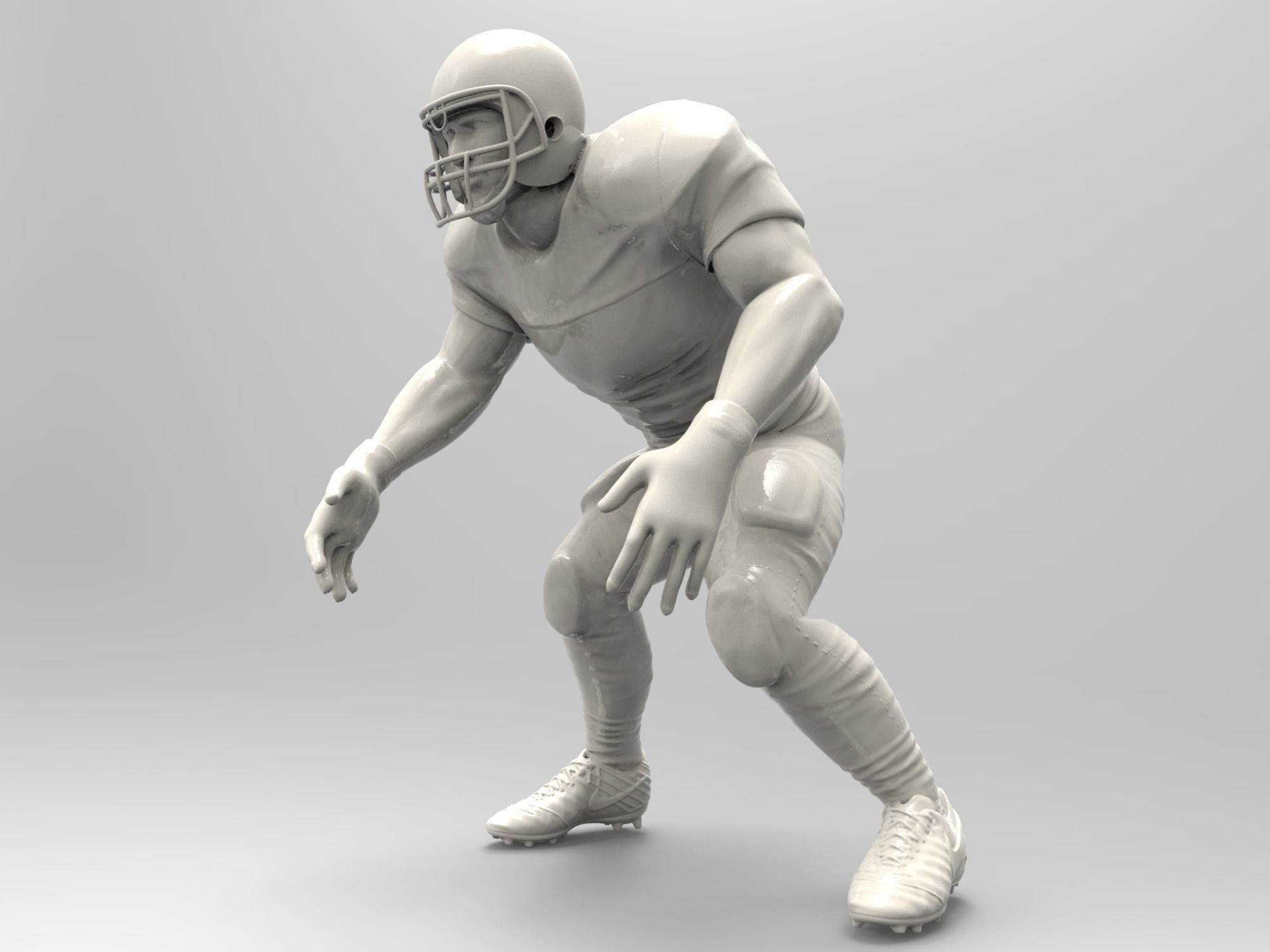 American footballer Pose 3D model 3D printable | CGTrader
