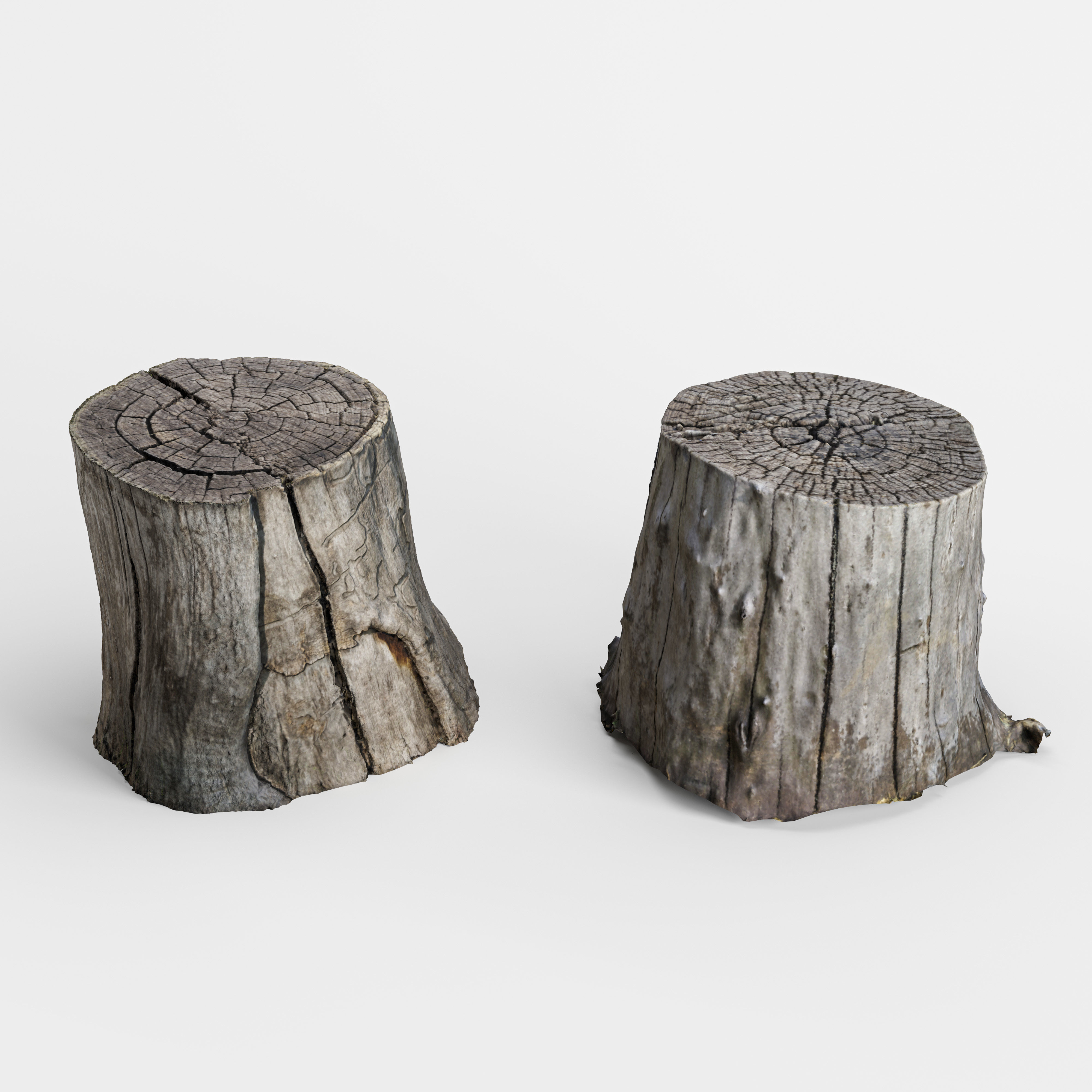 photoscan of two stumps - street photogrammetry for alley way 3D model ...
