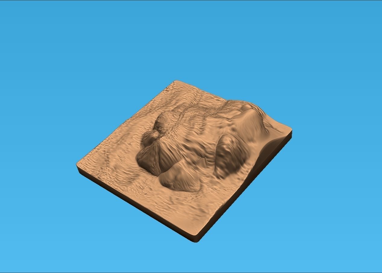 low detail sand and stone diorama 3D model 3D printable | CGTrader