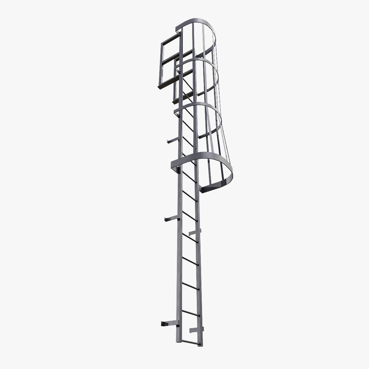 3D model Ladder Cage - Safety Step VR / AR / low-poly | CGTrader