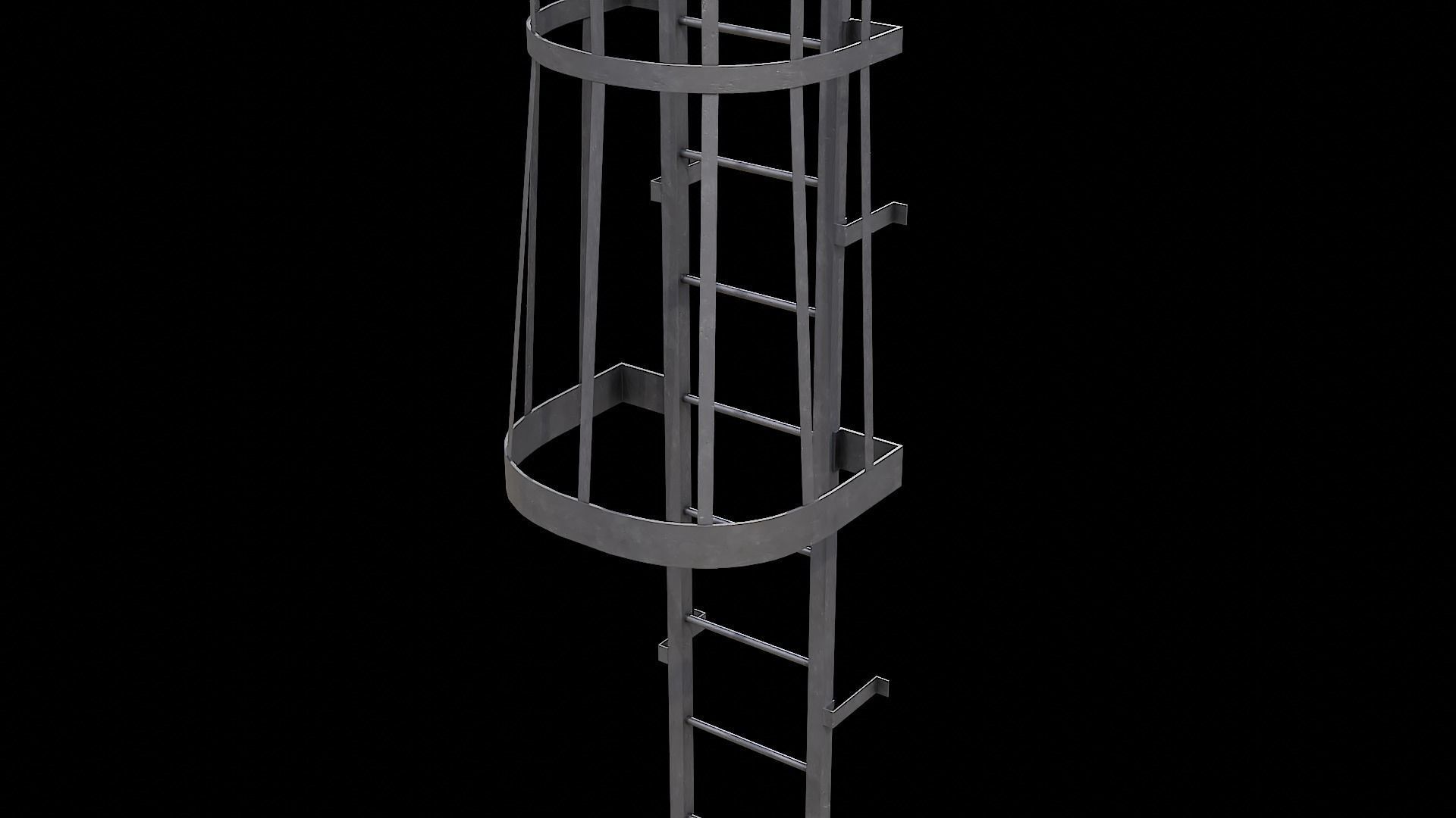 3D model Ladder Cage - Safety Step VR / AR / low-poly | CGTrader