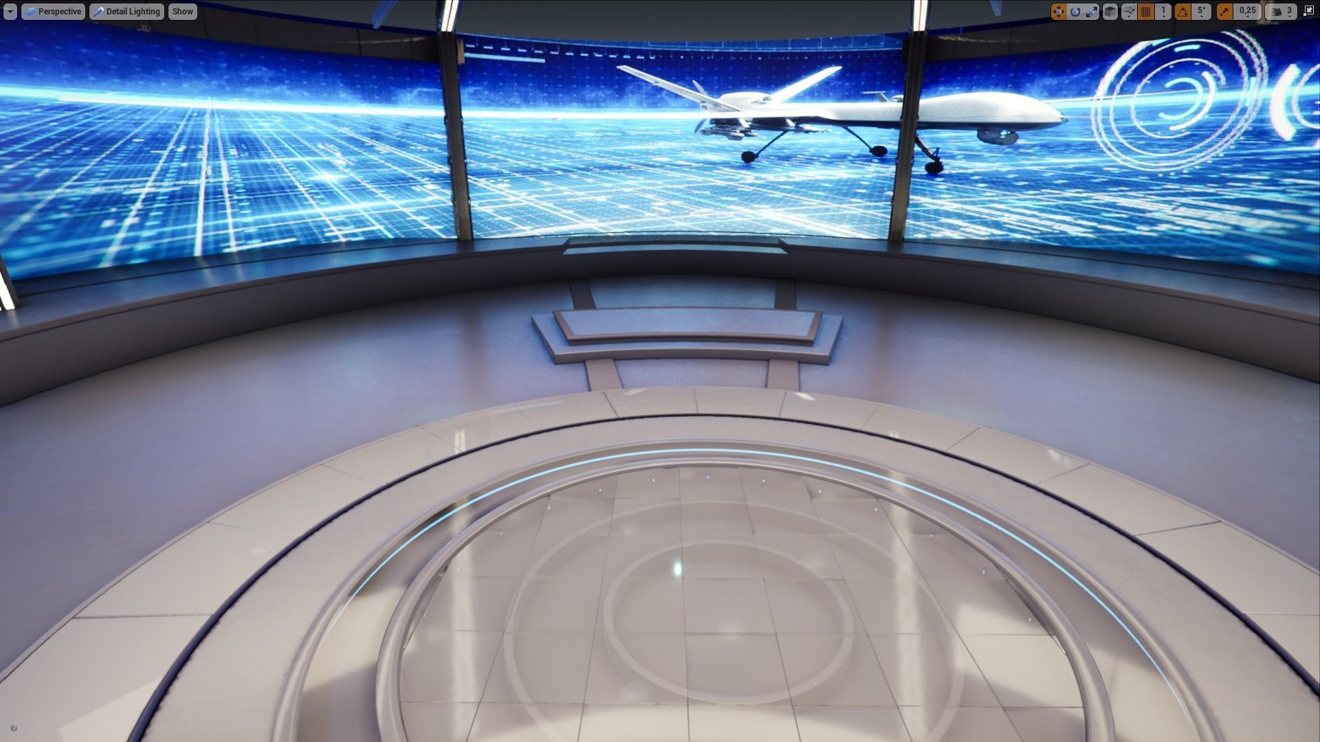 3D model Virtual Broadcast Studio VR / AR / low-poly | CGTrader