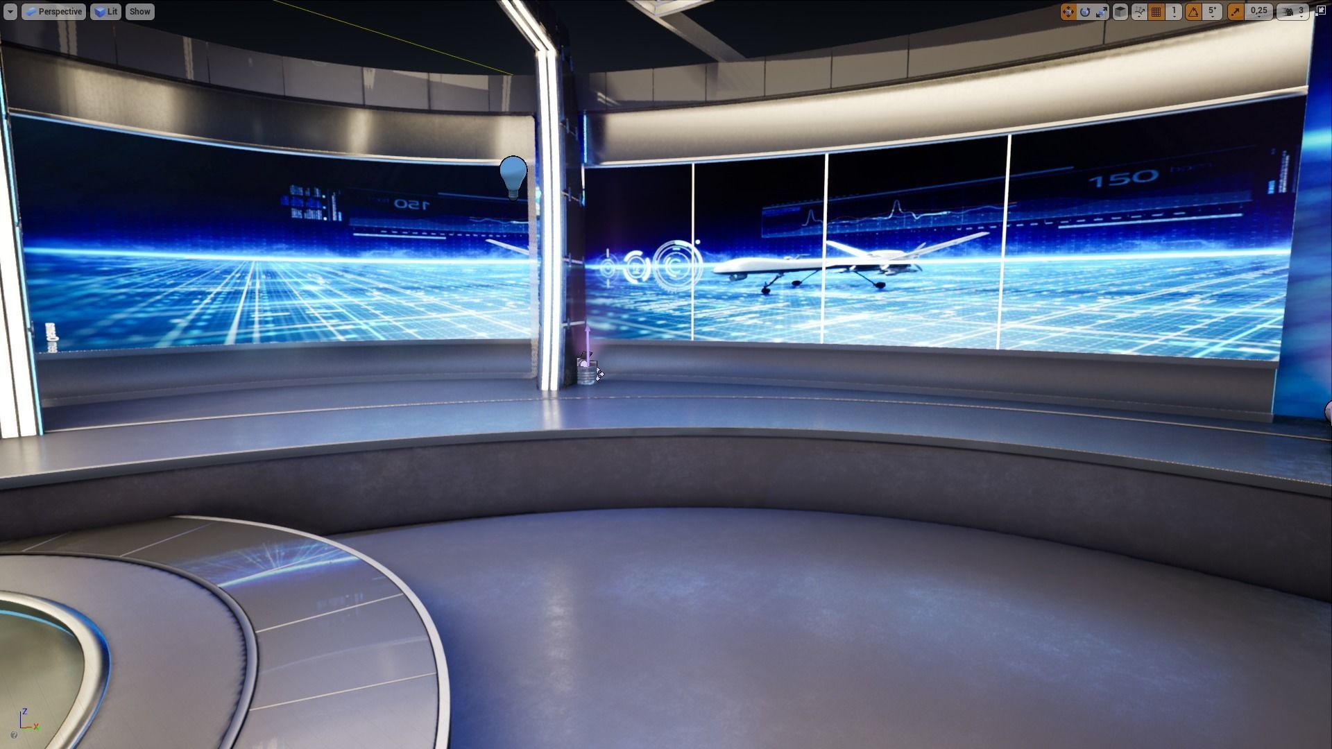 3D model Virtual Broadcast Studio VR / AR / low-poly | CGTrader