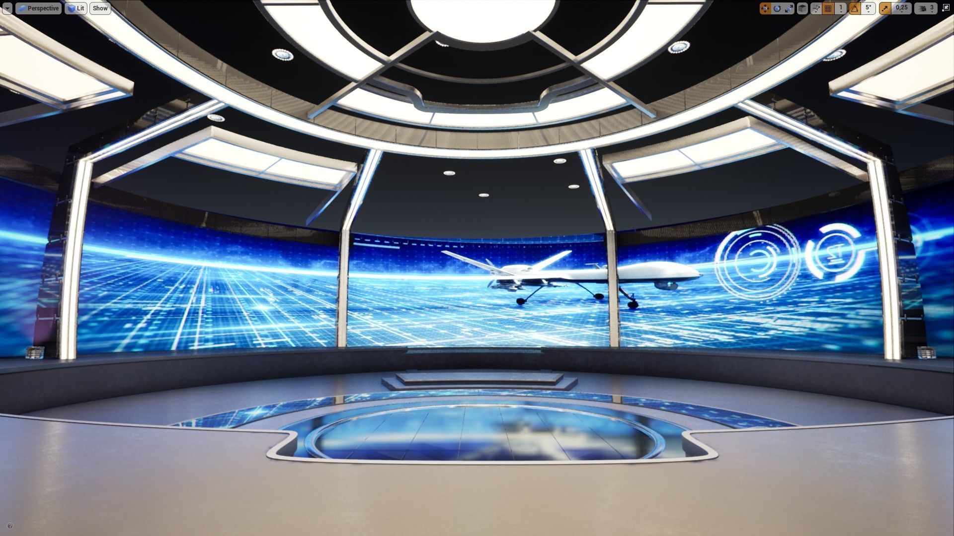 3D model Virtual Broadcast Studio VR / AR / low-poly | CGTrader