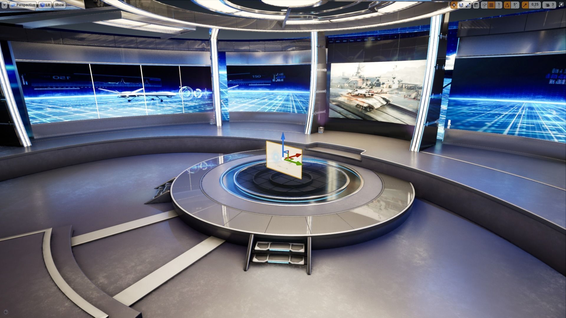 3D model Virtual Broadcast Studio VR / AR / low-poly | CGTrader