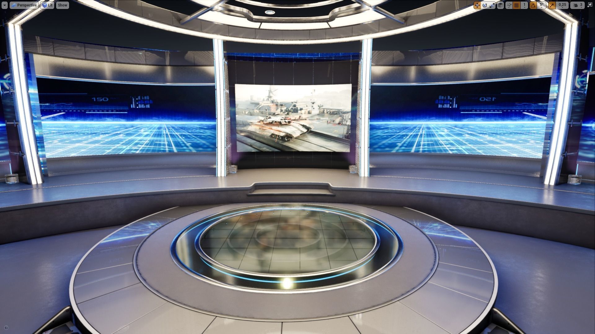 3D model Virtual Broadcast Studio VR / AR / low-poly | CGTrader