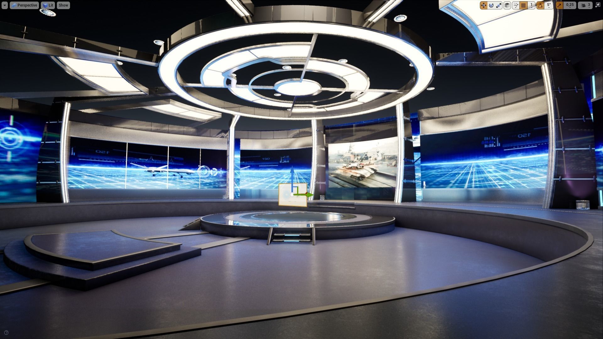 3D model Virtual Broadcast Studio VR / AR / low-poly | CGTrader