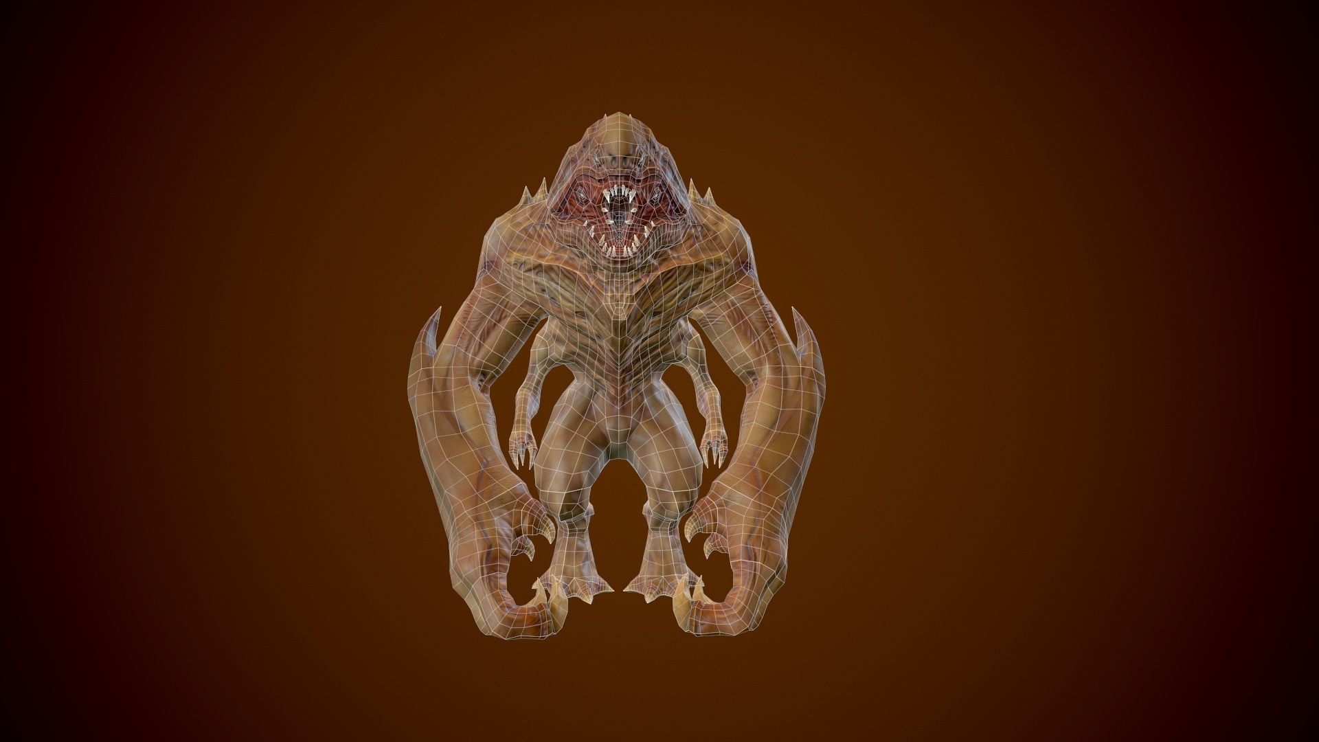 3D model Sci fi Alien Monster Game Ready Character VR / AR / low-poly ...