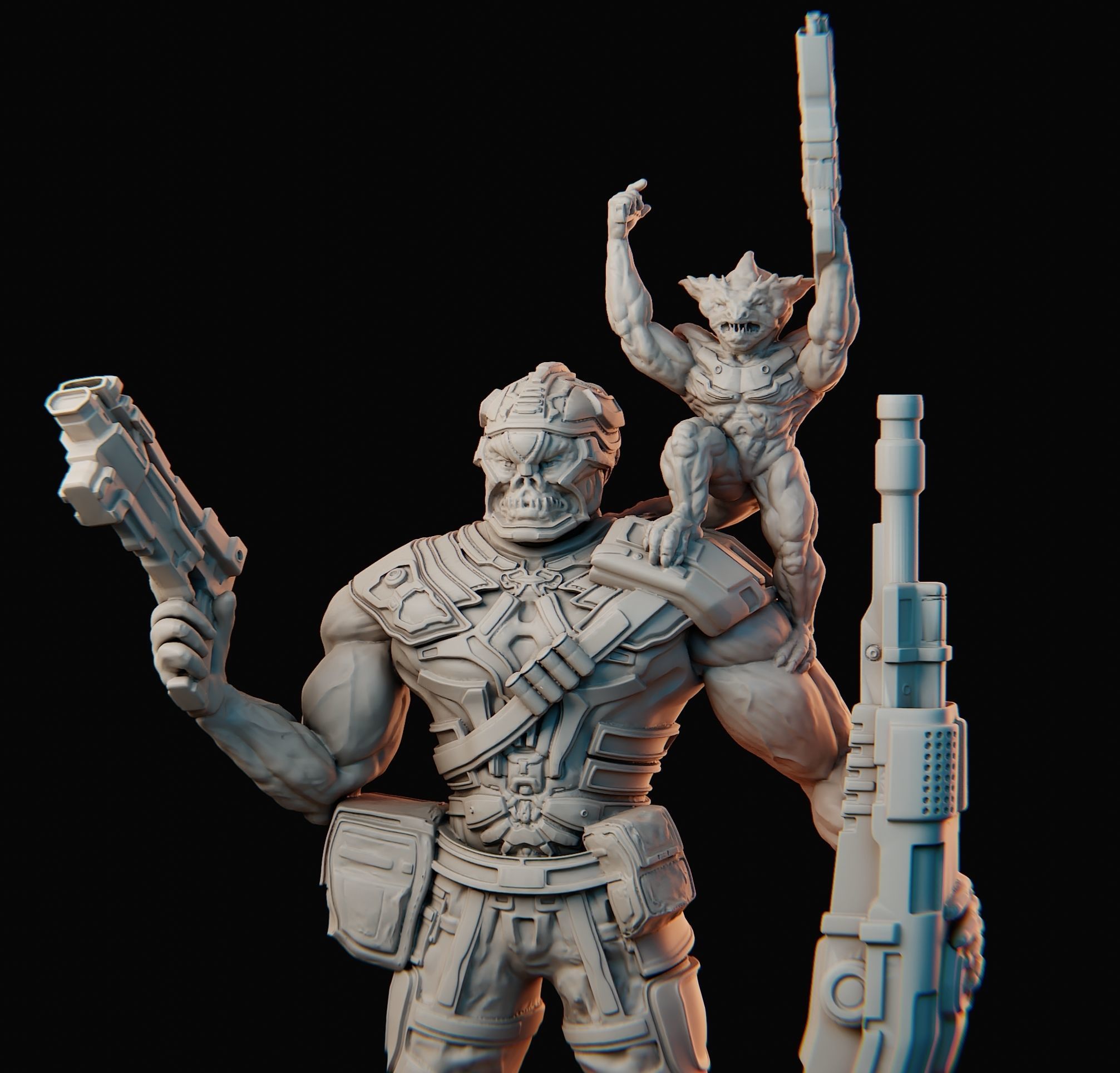 Sci fi alien mercenaries 3D model 3D printable | CGTrader