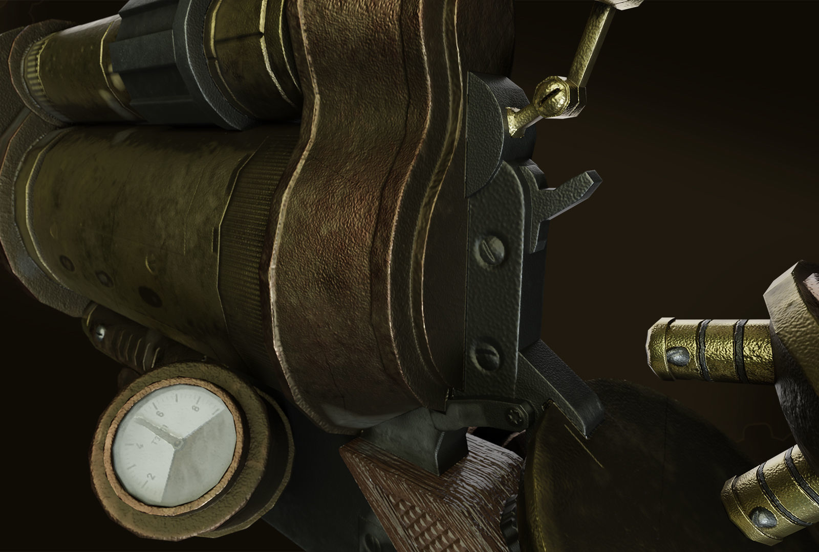 3D model Steampunk gun whith microscope VR / AR / low-poly | CGTrader