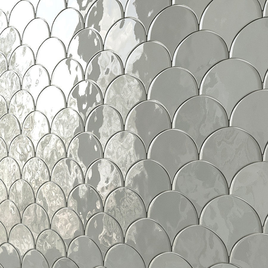 Sorrento Wave Ceramic Wall Tile 7 types 3D model | CGTrader