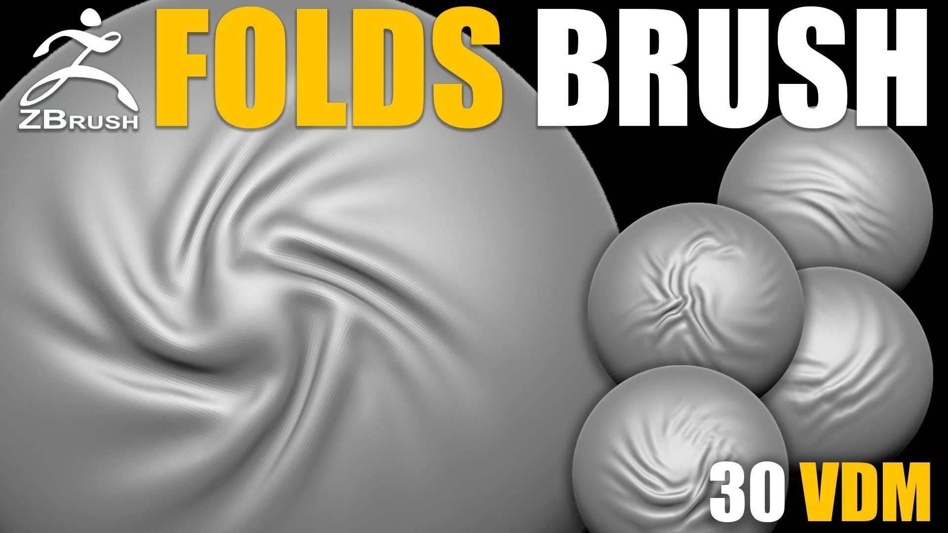 Folds VDM Brush for ZBrush Vol 3 3D model | CGTrader