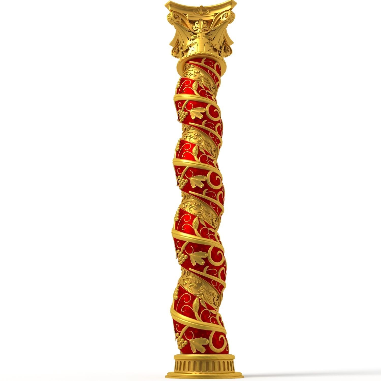 Baroque Solomonic Column 3D model | CGTrader