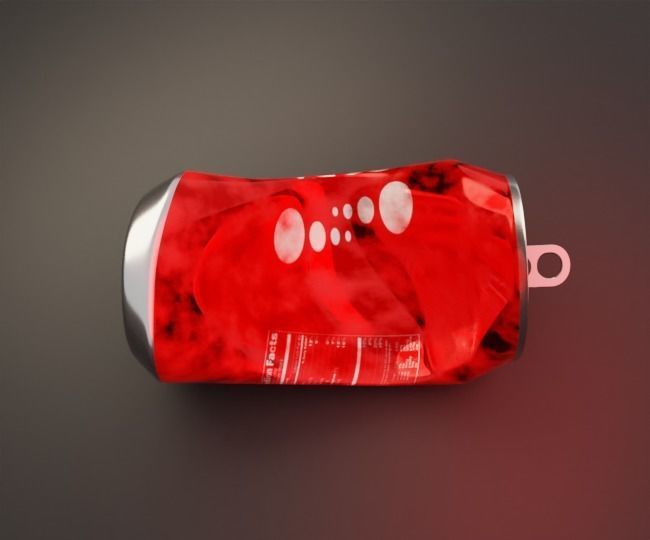 Crushed generic soda can 3D model | CGTrader