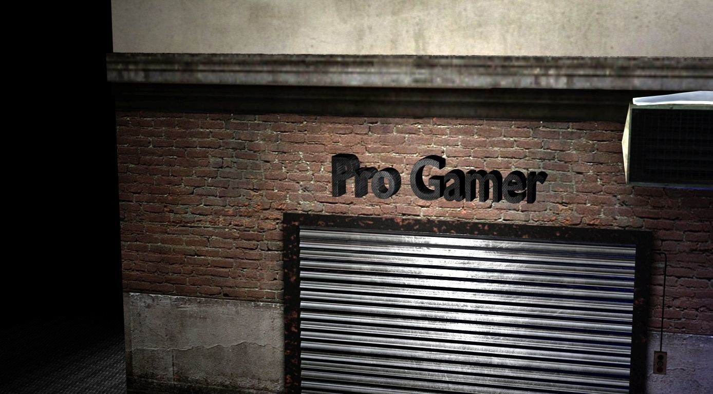 3D model Pro gamer - text 3D - low poly VR / AR / low-poly | CGTrader