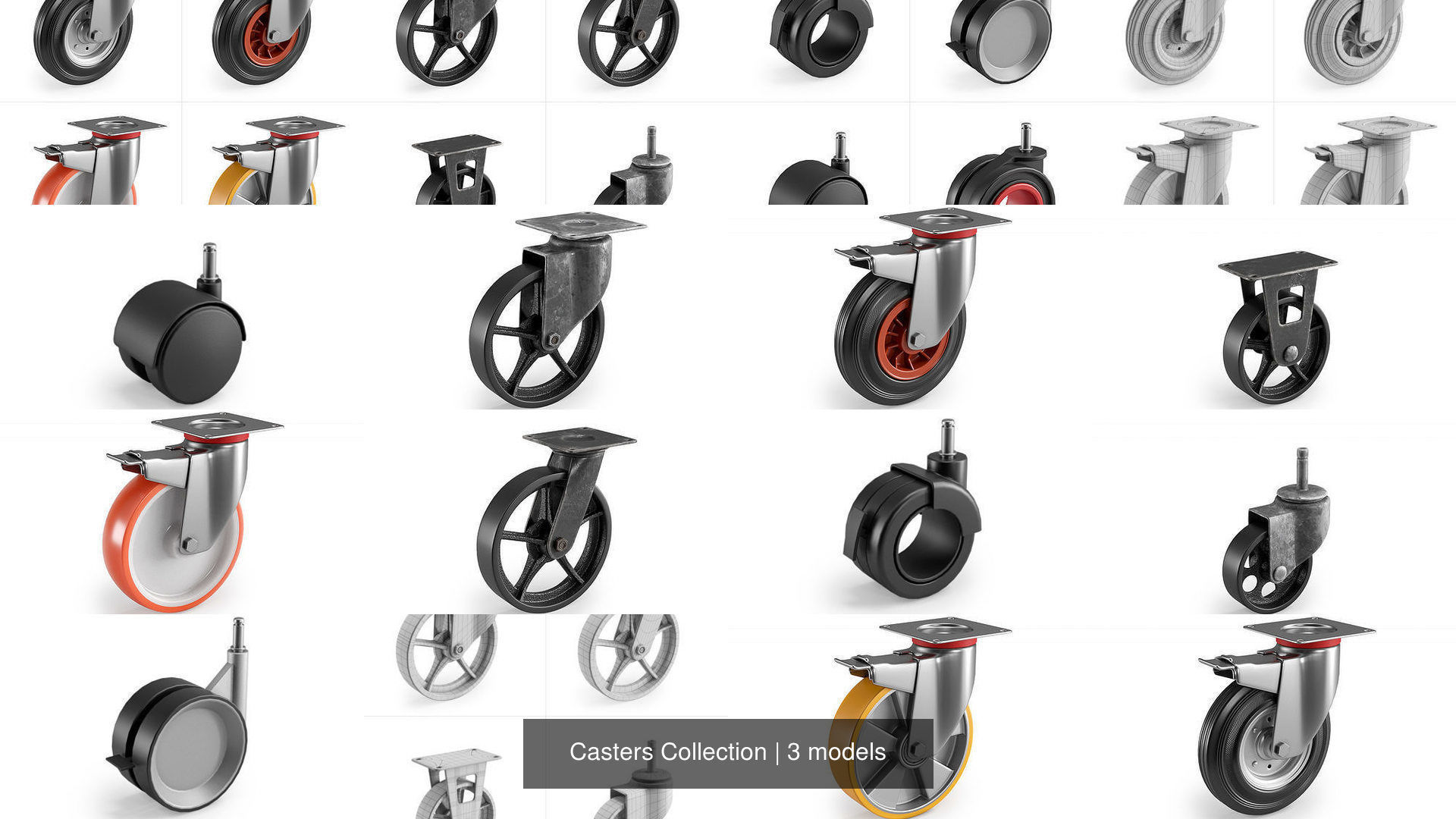 Casters Collection 3D Model Pack | CGTrader