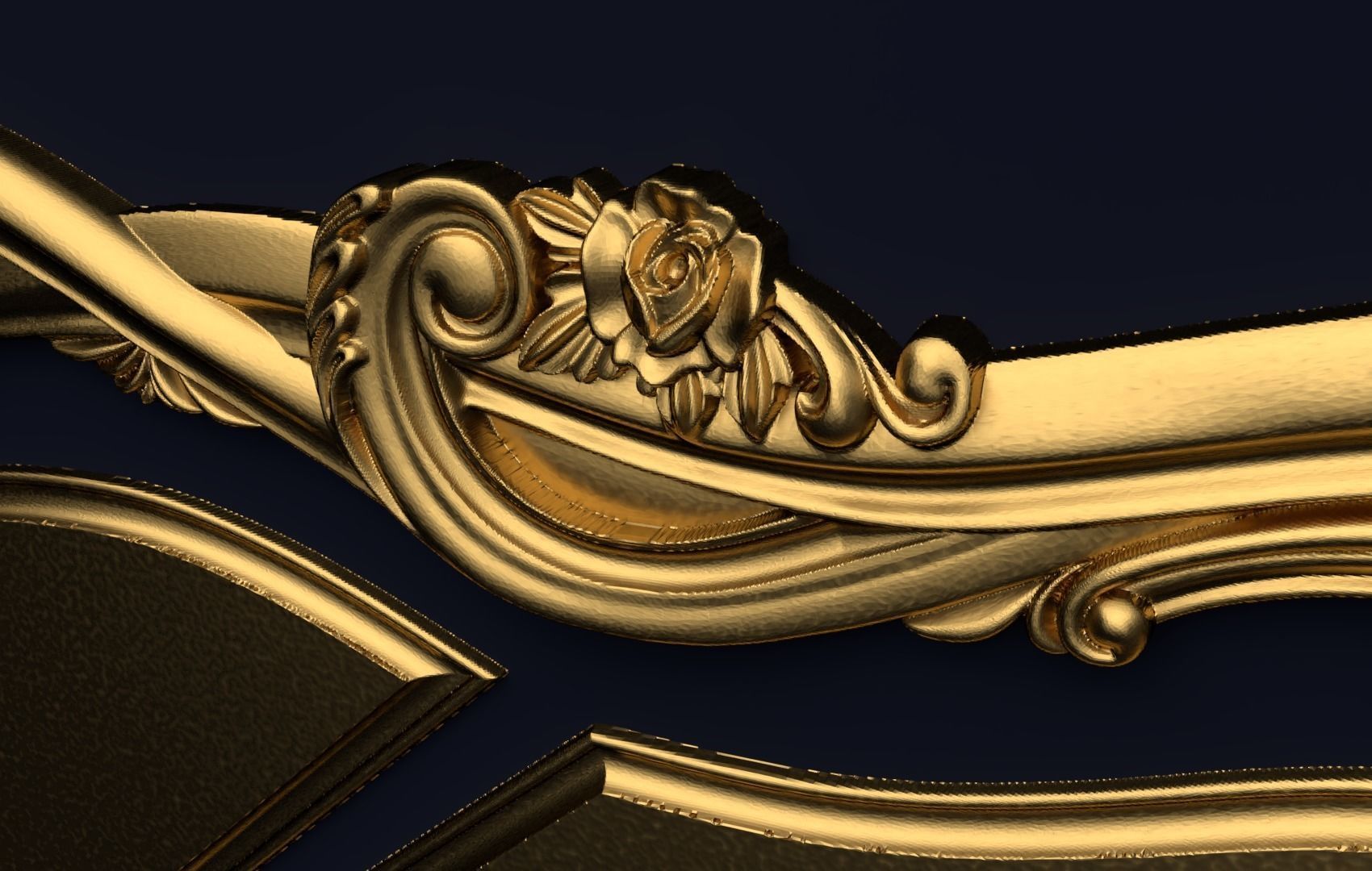 Classic Carved Bed 3D model 01 3D model | CGTrader