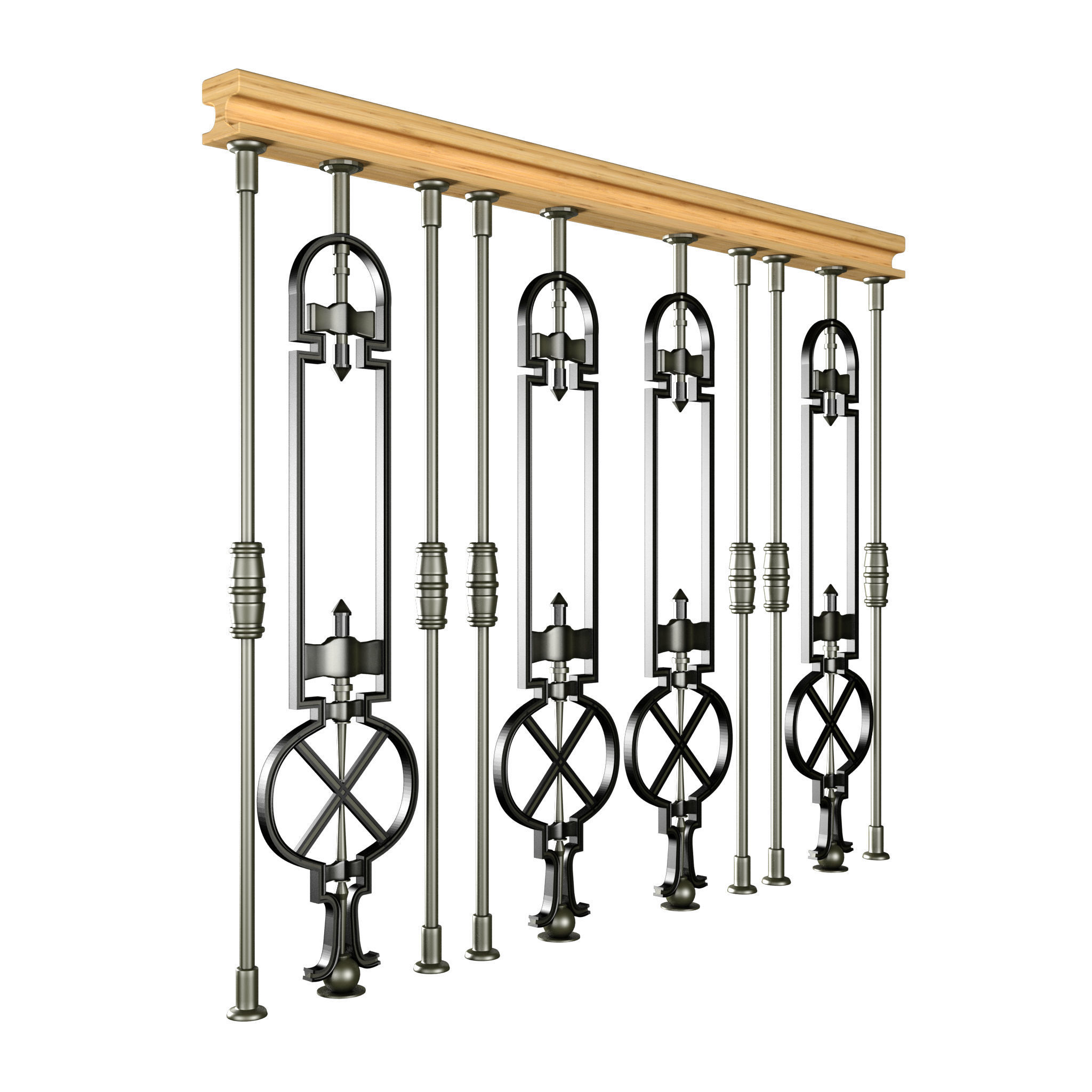 Wrought Iron Railing 3D model | CGTrader