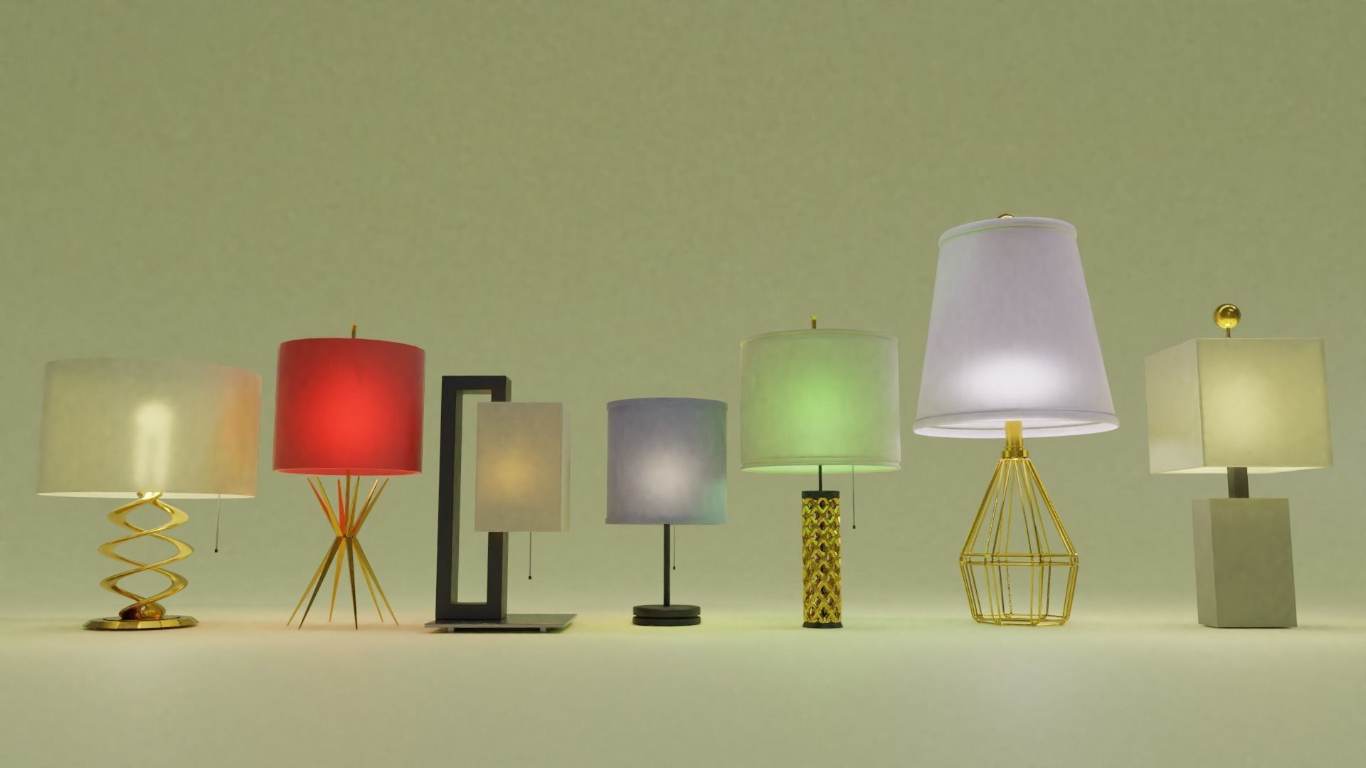 Modern Lamps 3D model | CGTrader
