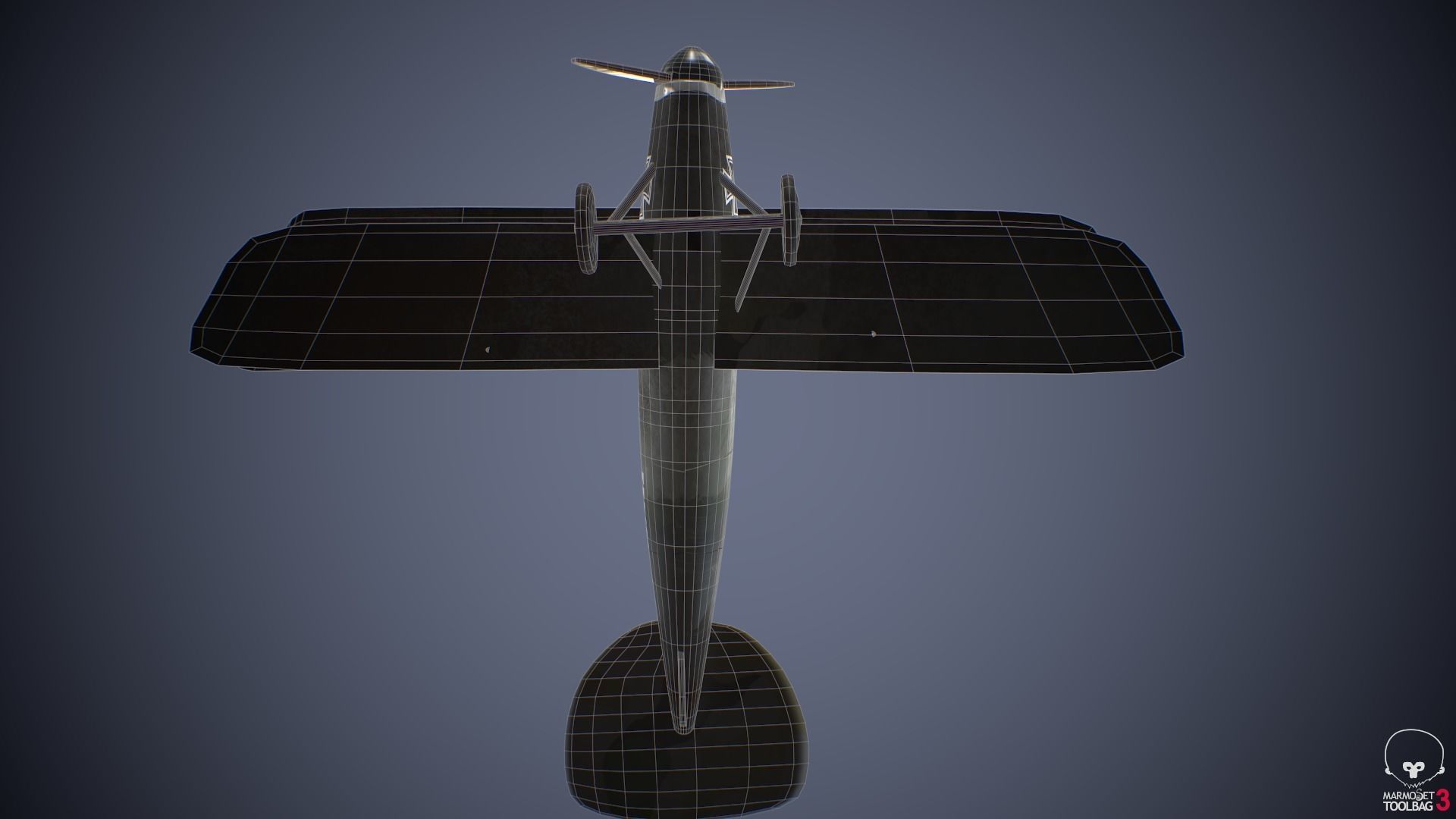 3D model Albatros DIII German world war 1 plane VR / AR / low-poly ...