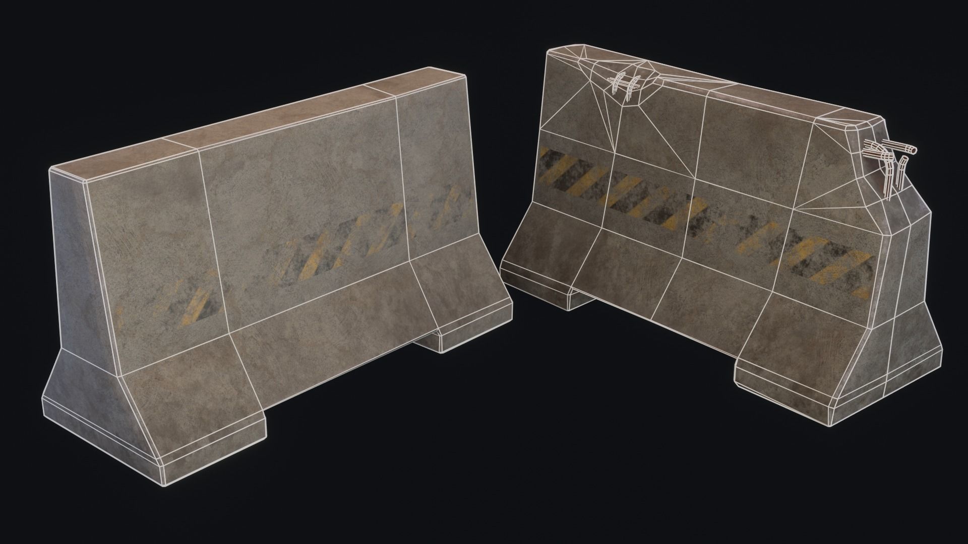 Roadblock concrete block free VR / AR / low-poly 3D model | CGTrader