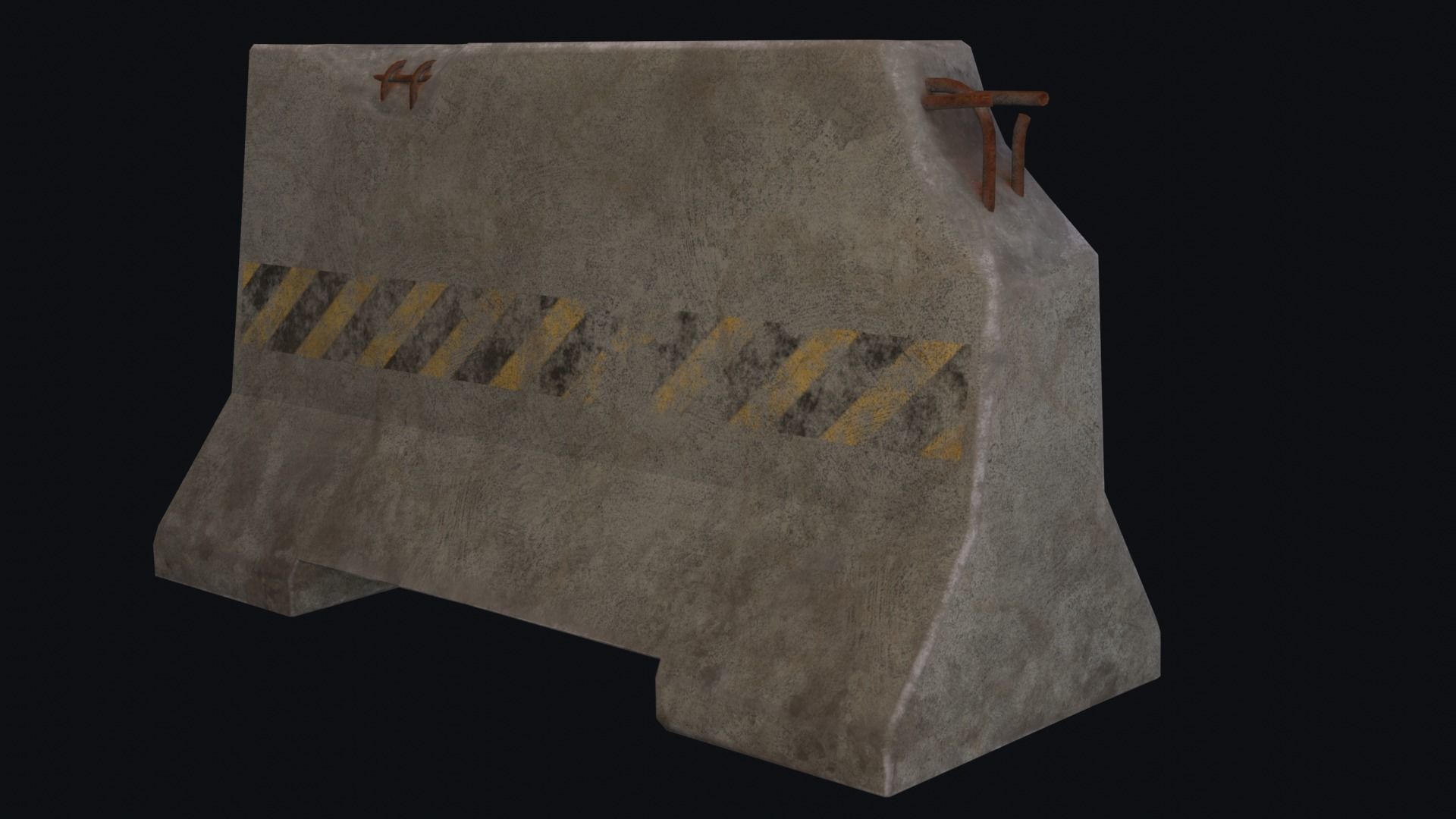 Roadblock concrete block free VR / AR / low-poly 3D model | CGTrader