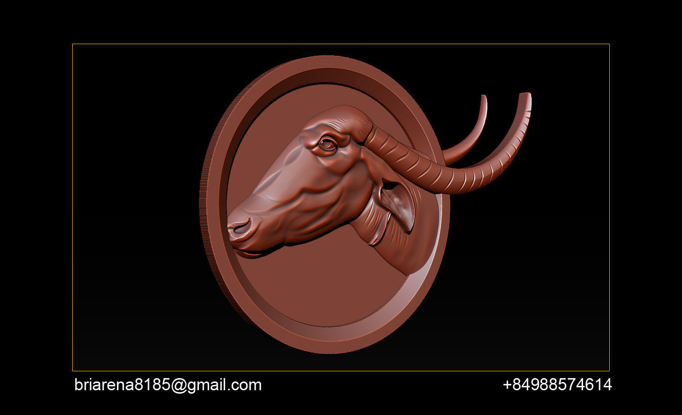 Buffalo 3d STL Model Relief for CNC 3D model 3D printable | CGTrader