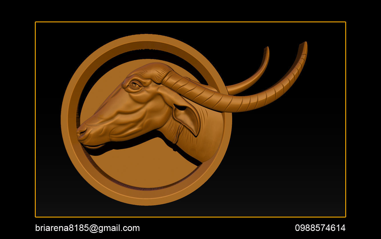 Buffalo 3d STL Model Relief for CNC 3D model 3D printable | CGTrader