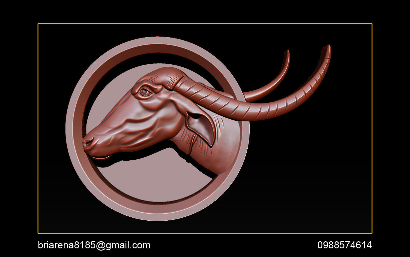 Buffalo 3d STL Model Relief for CNC 3D model 3D printable | CGTrader