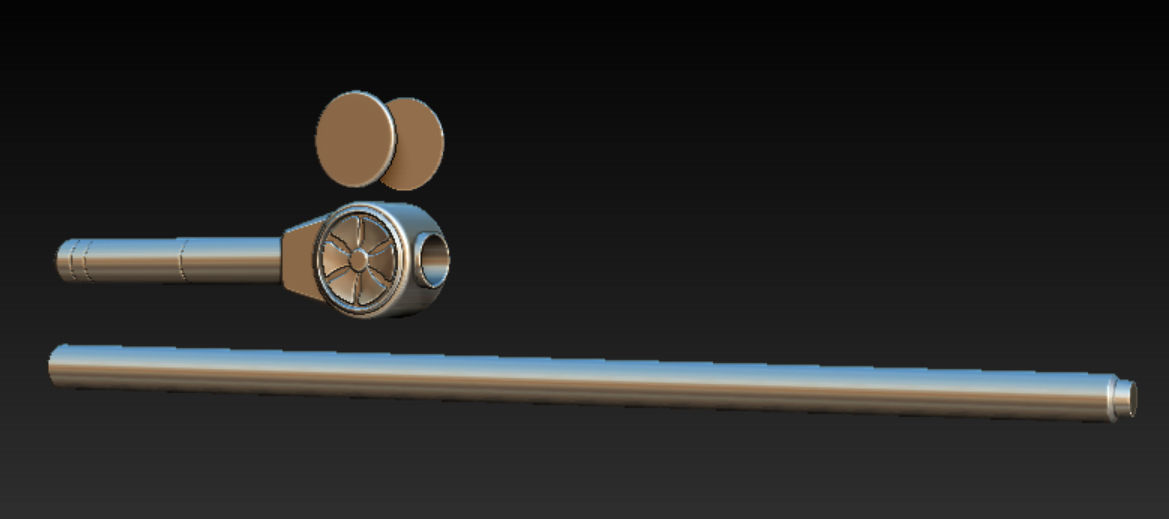 Revolcane 3d model metal tube and piece of metal 3D model 3D printable ...