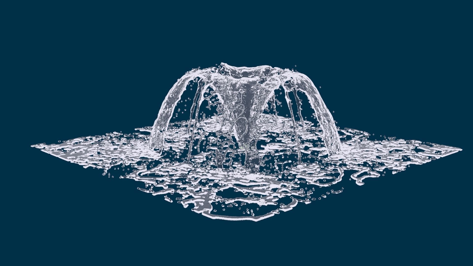 Realistic Water Fountain Animation 5 3D model animated | CGTrader