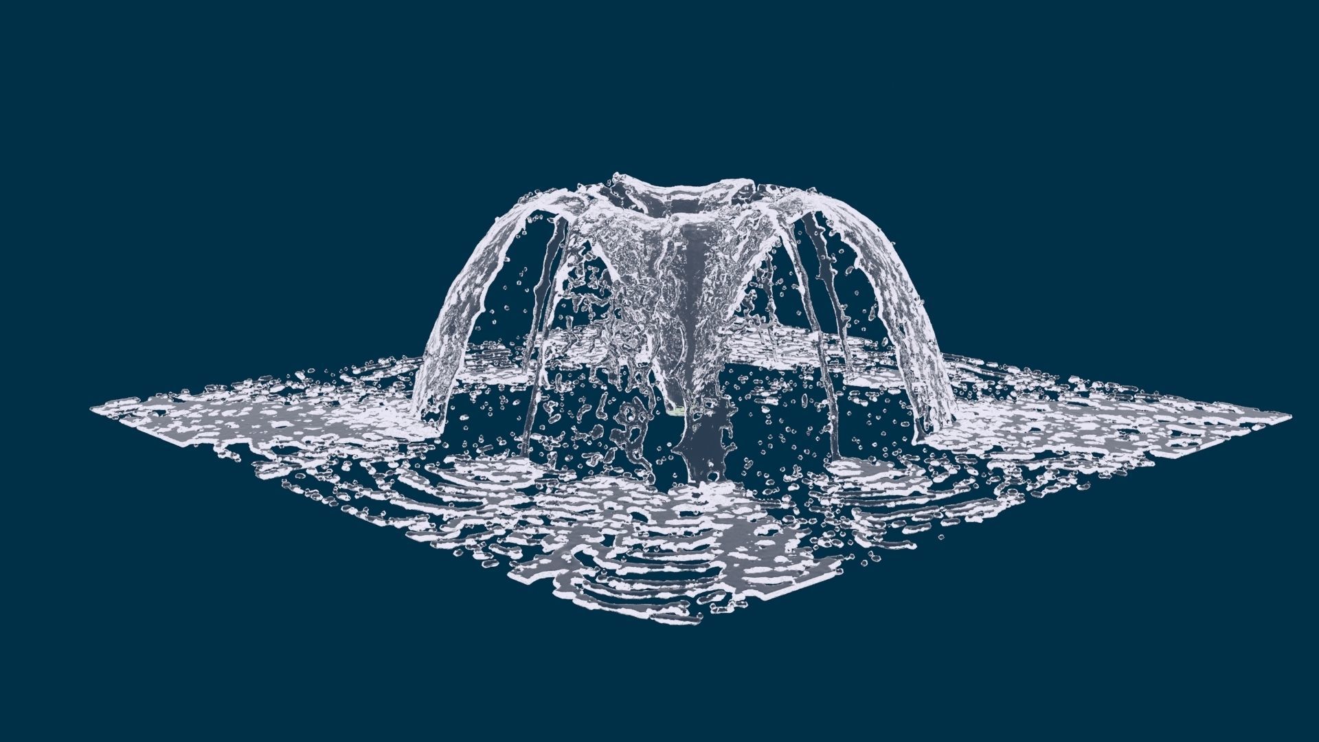 Realistic Water Fountain Animation 5 3D model animated | CGTrader