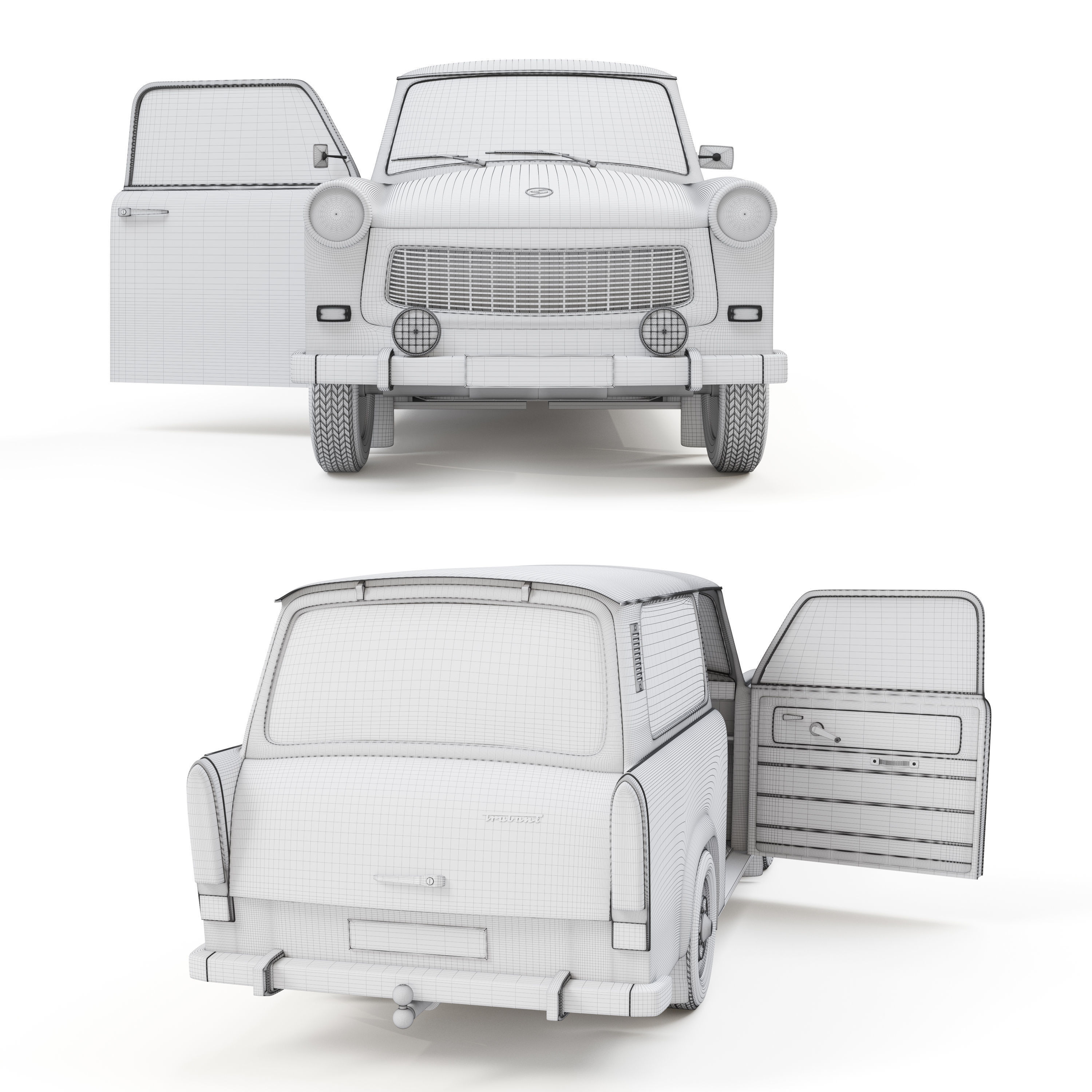 Trabant 601 kombi 1975 with interior 3D model | CGTrader