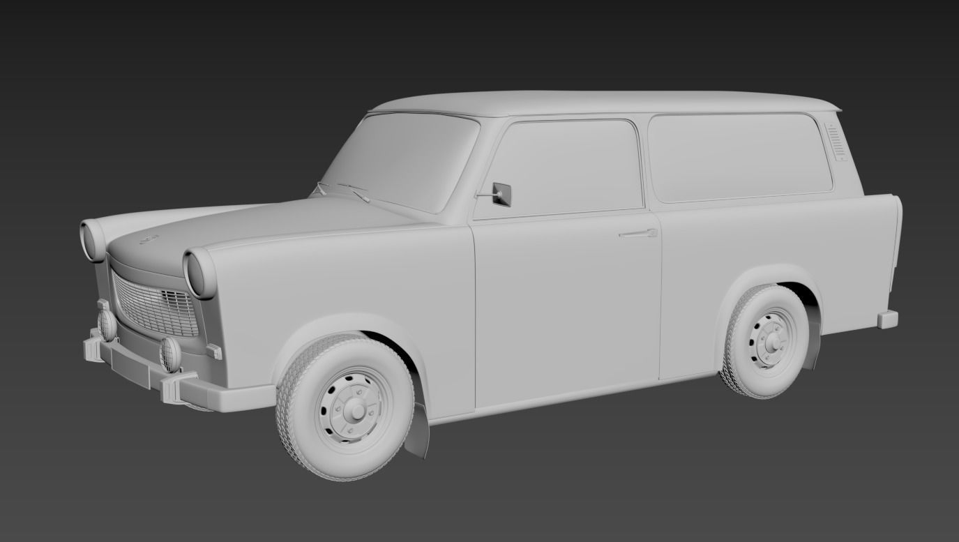 Trabant 601 kombi 1975 with interior 3D model | CGTrader