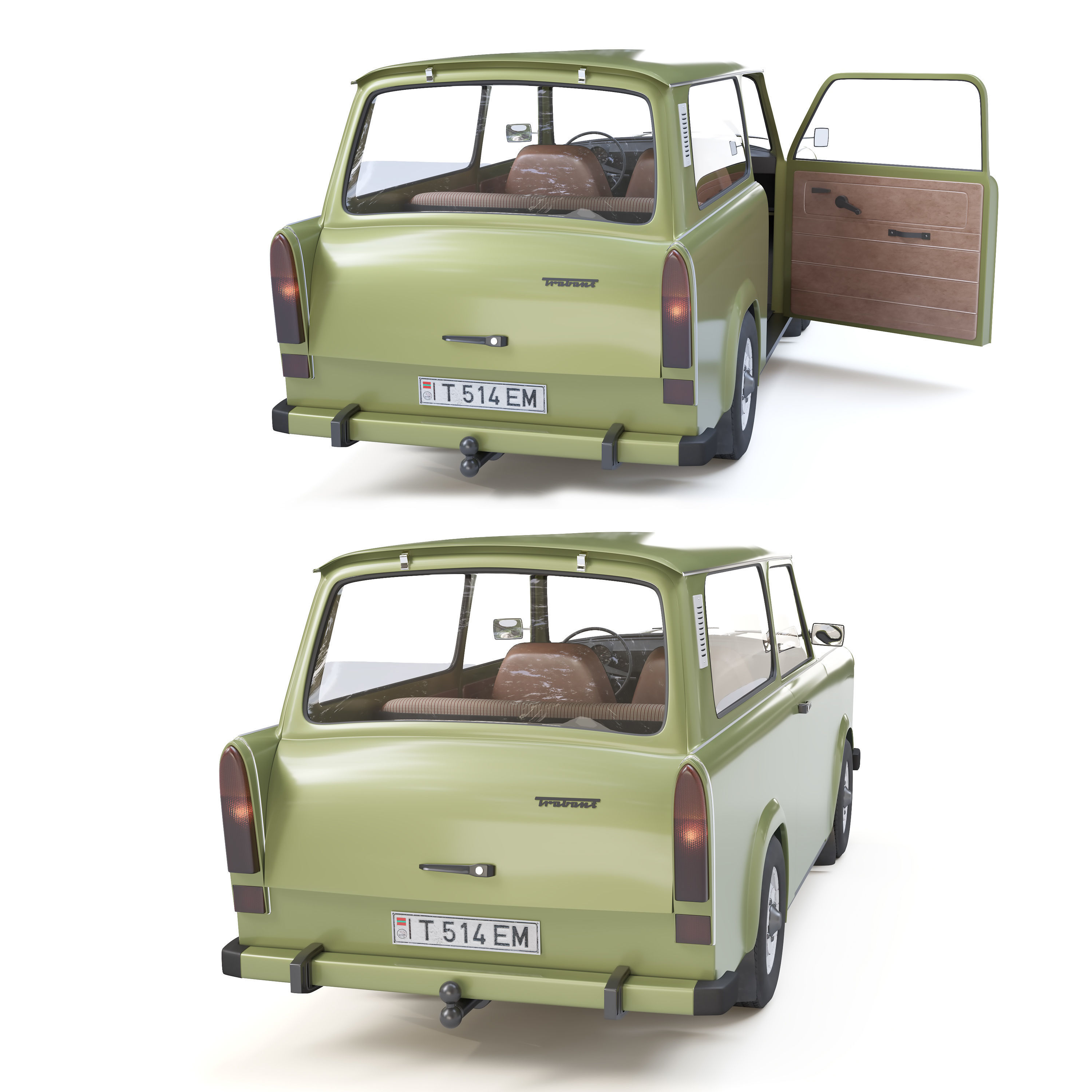Trabant 601 kombi 1975 with interior 3D model | CGTrader