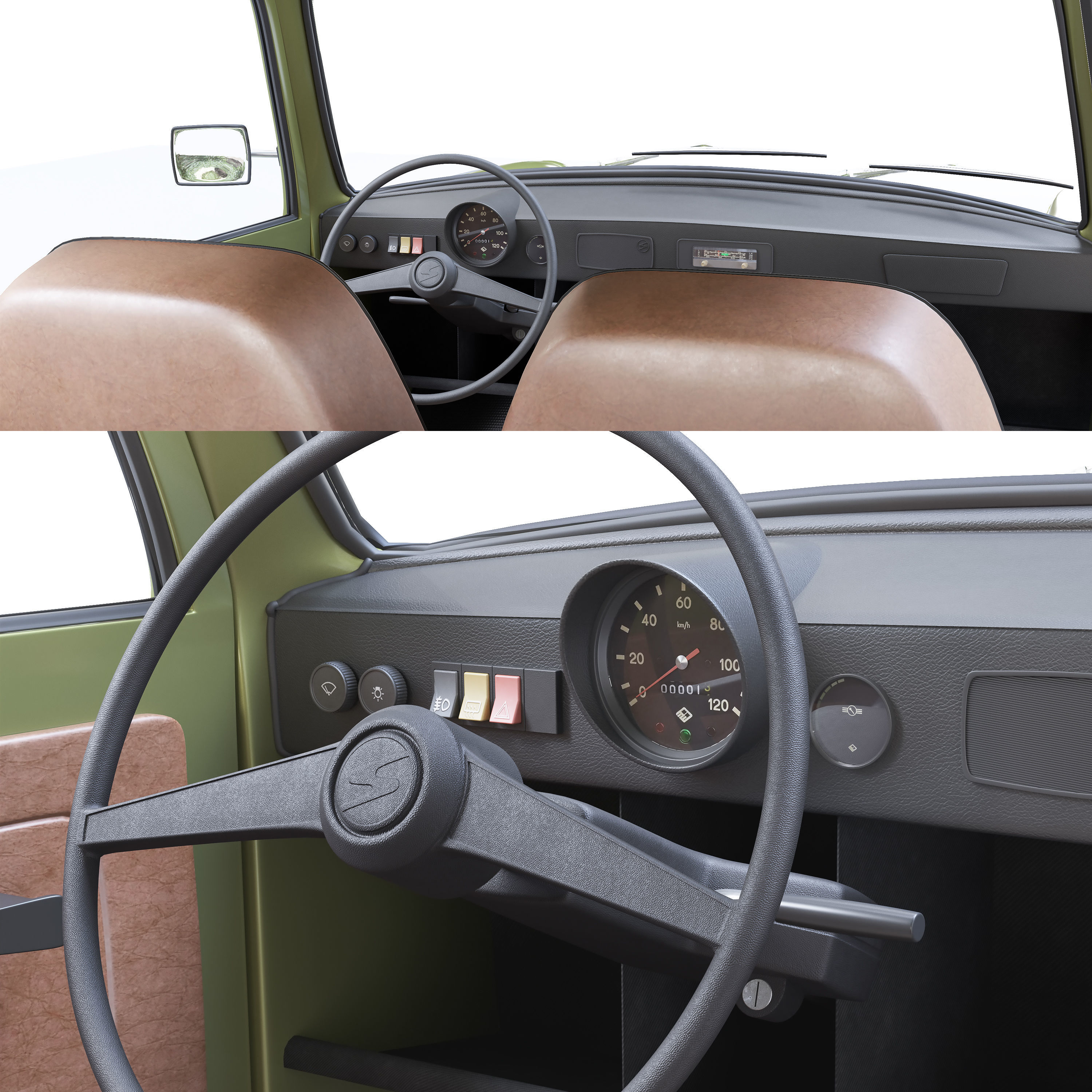 Trabant 601 kombi 1975 with interior 3D model | CGTrader