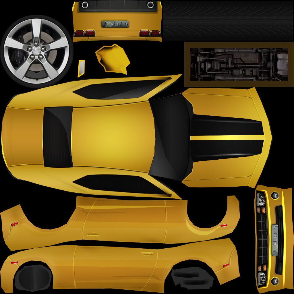 3D model Low Poly Game Ready chevy camaro VR / AR / low-poly | CGTrader