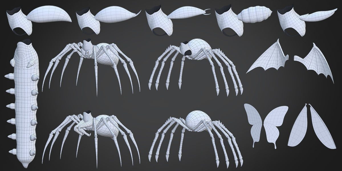 3D model Customize Female Base Mesh-Anime Style VR / AR / low-poly ...