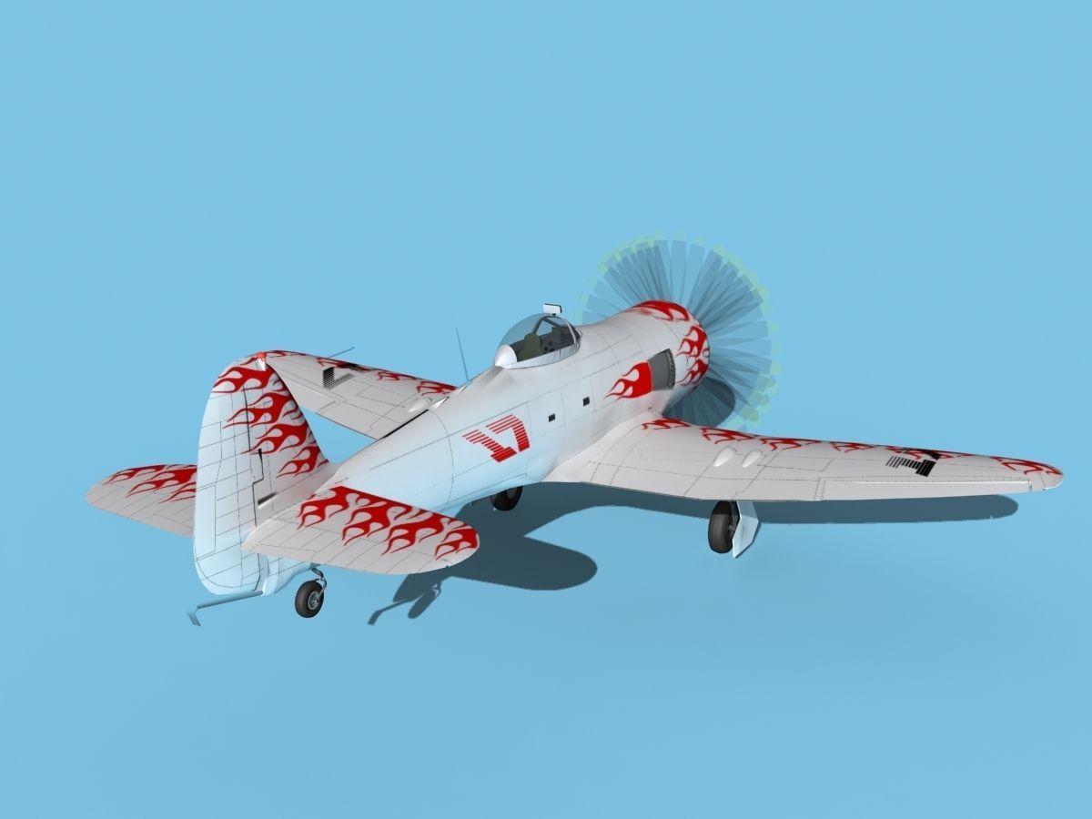 Hawker Sea Fury V22 Racer 3D model animated rigged | CGTrader