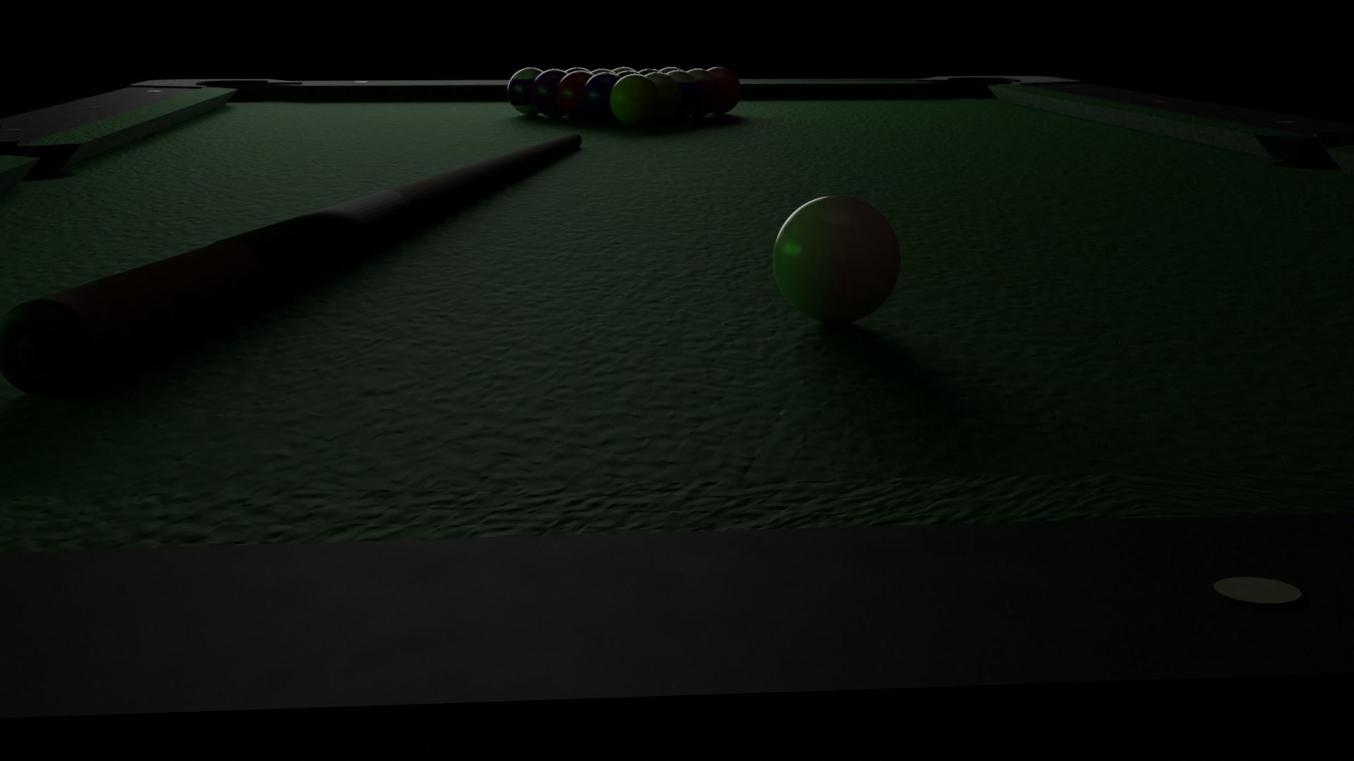 Pool Table in Billiards room with neon sign 3D model | CGTrader