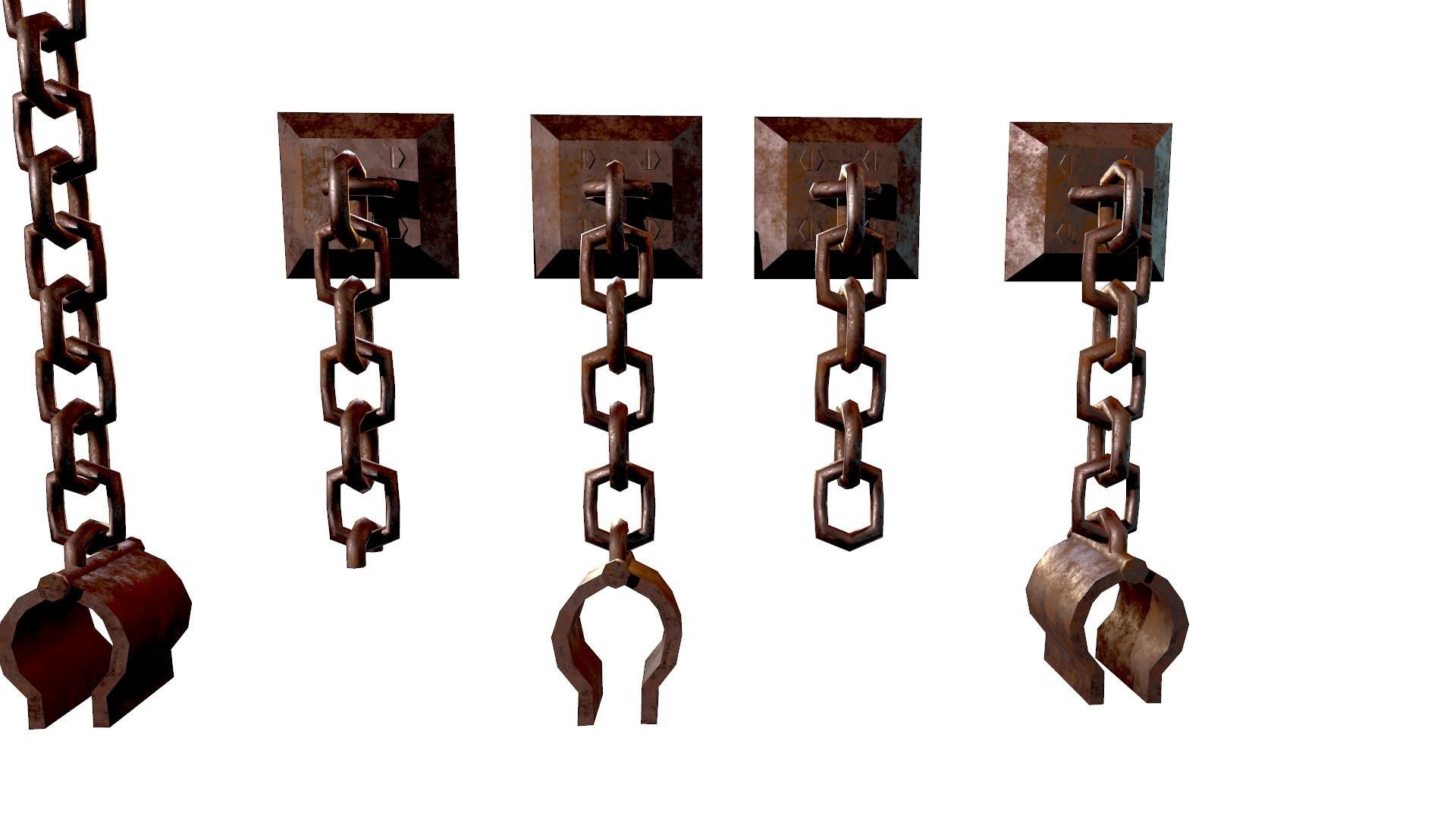 3D model Modular Dungeon Chains for Games VR / AR / low-poly | CGTrader
